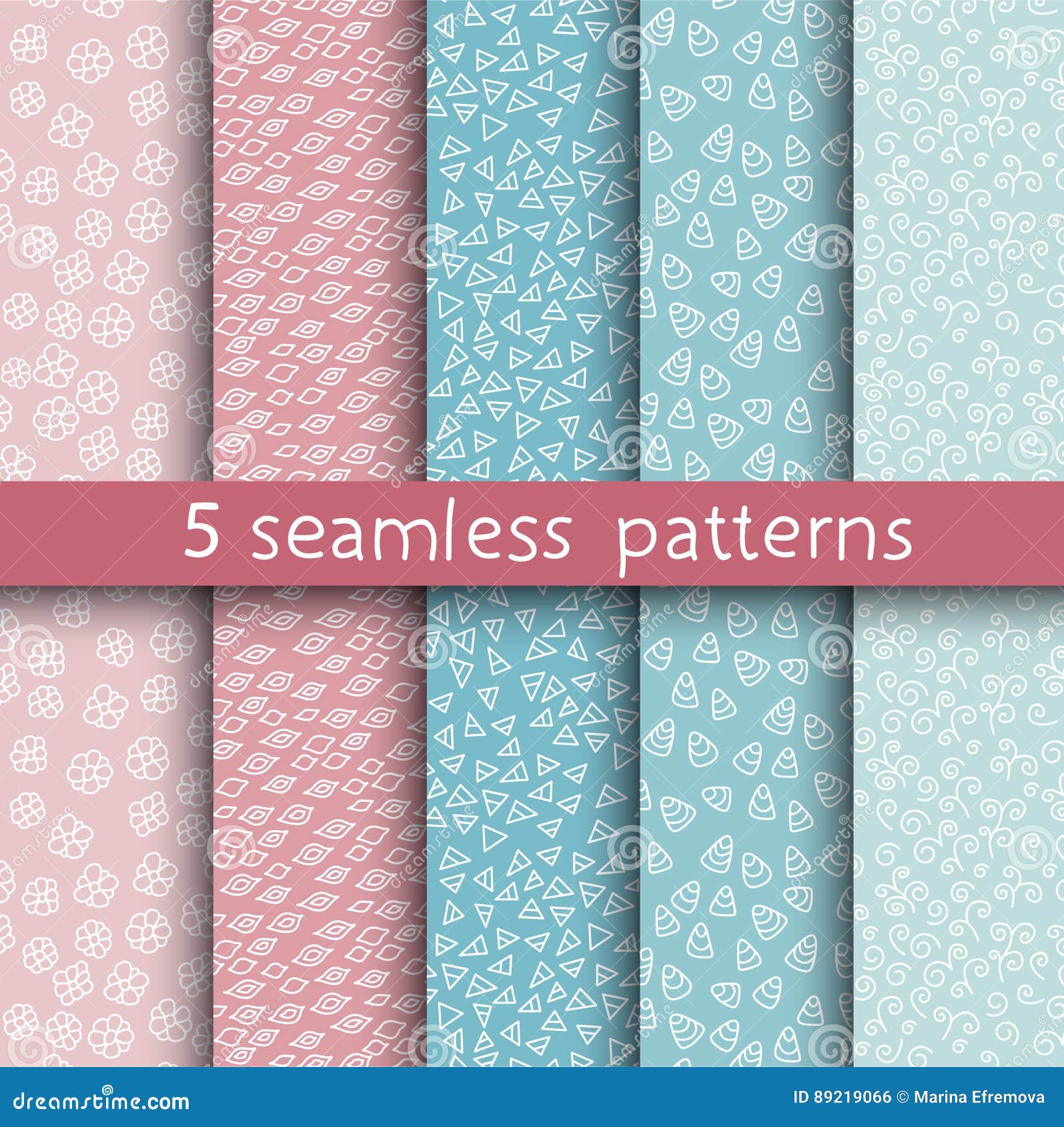 5 Universal Patterns for Your Background. Stock Vector - Illustration ...