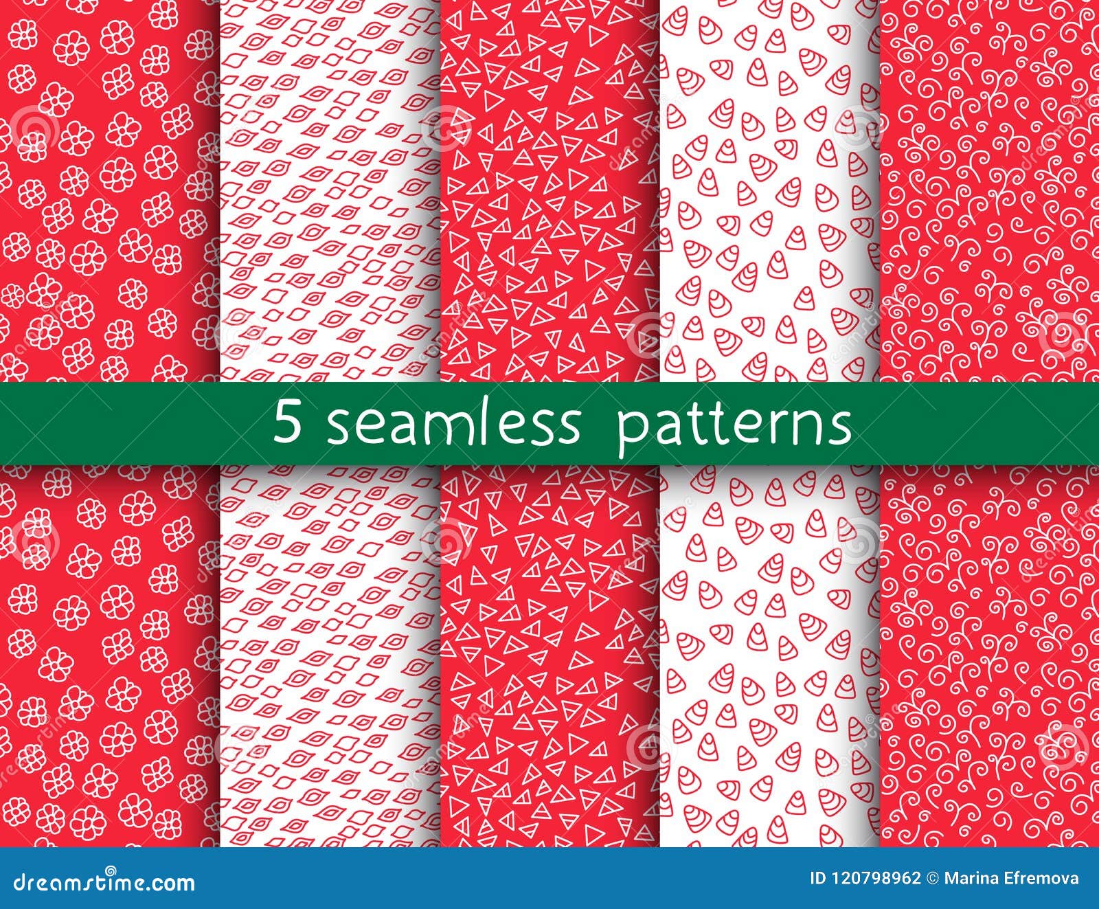 5 Universal Patterns for Your Background. Stock Vector - Illustration ...