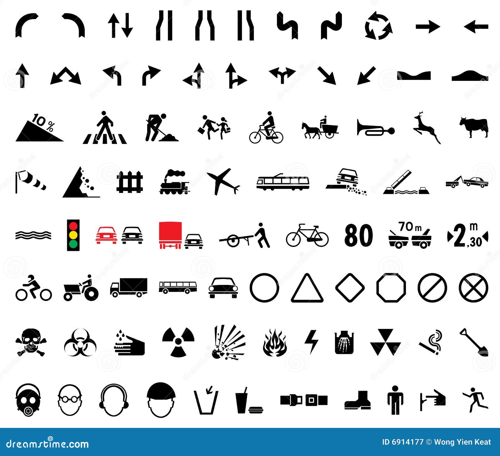 Universal Pictograms stock vector. Illustration of shape - 6914177