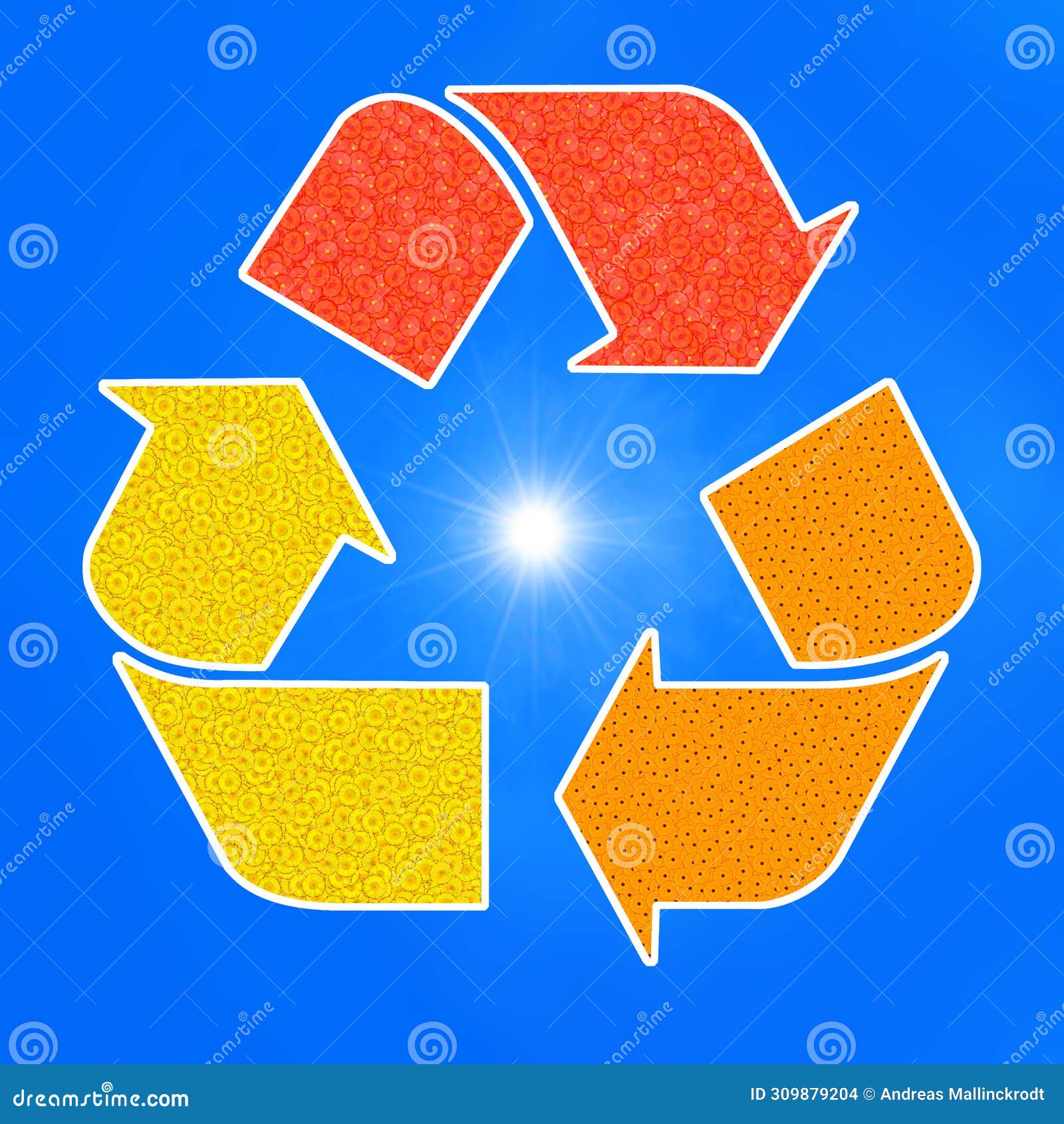 The Universal Recycling Symbol Stock Illustration - Illustration of ...