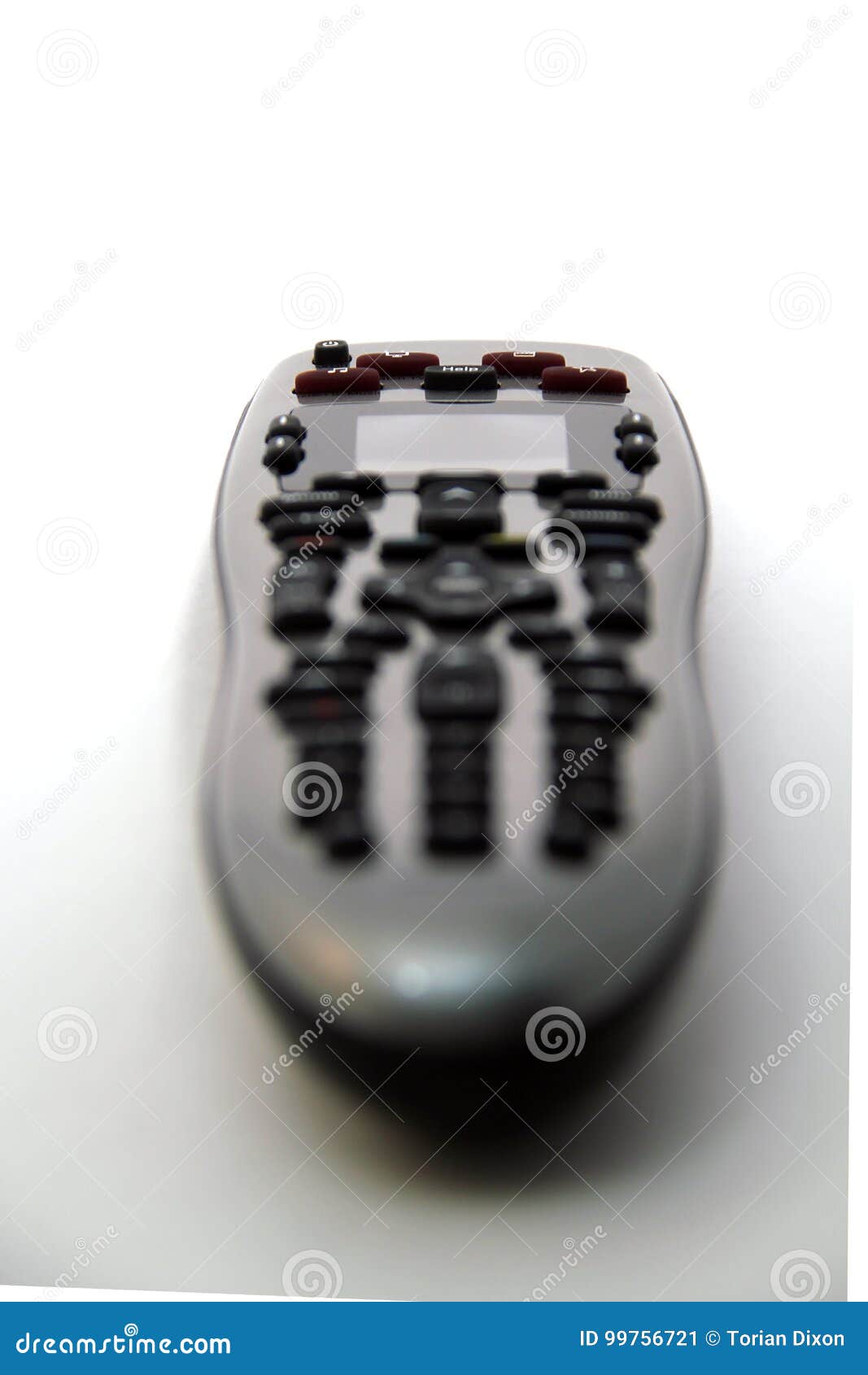 Universal Remote Rear Perspective Stock Image - Image of button ...