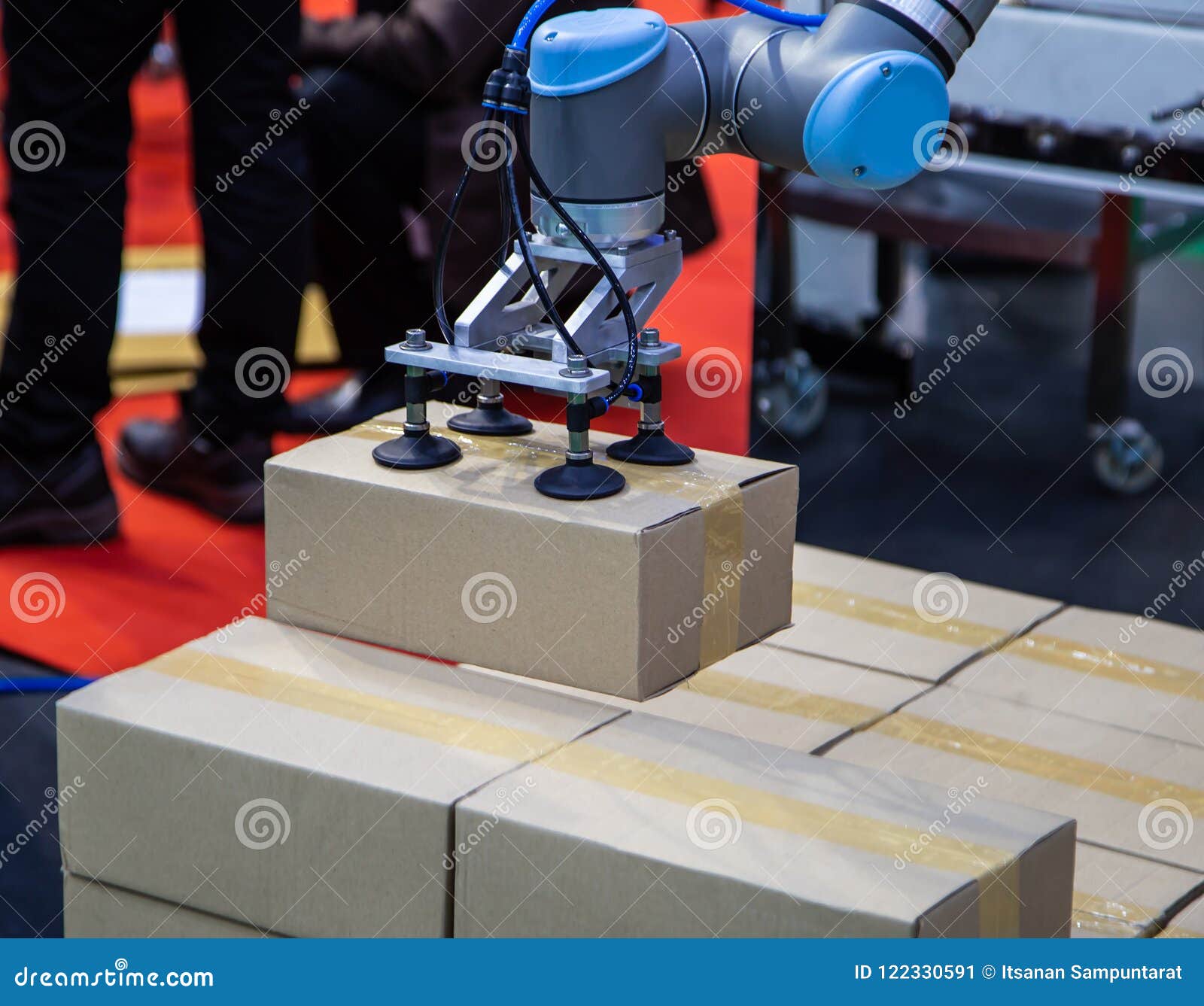 The Universal Robot Lifting Carton Stock Image | CartoonDealer.com ...