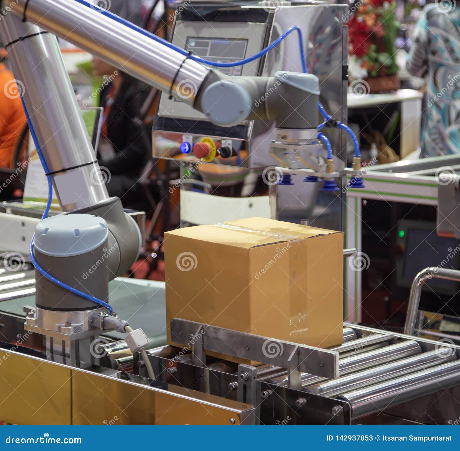 Robot Lifting Aluminum Part Stock Photography | CartoonDealer.com ...