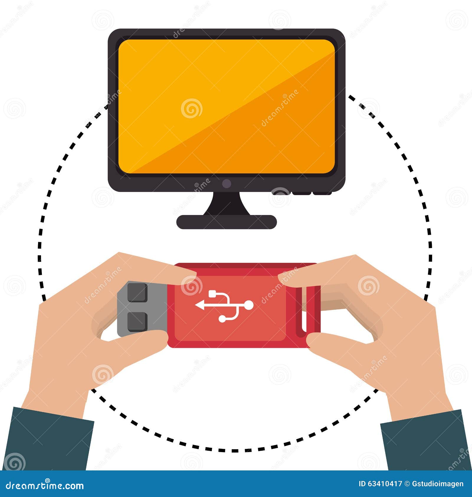Universal Serial Bus stock illustration. Illustration of storage - 63410417