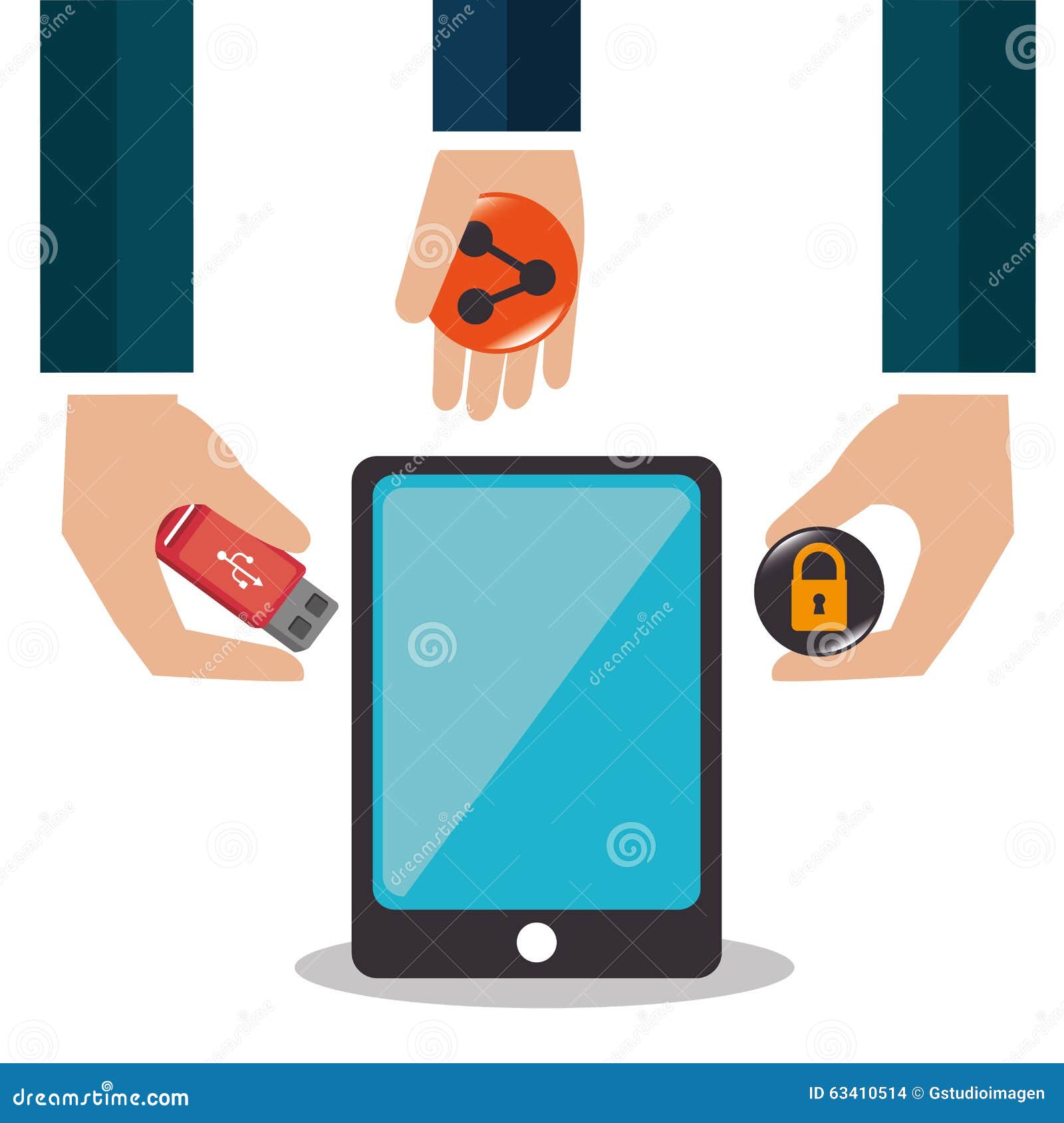 Universal Serial Bus stock illustration. Illustration of modern - 63410514