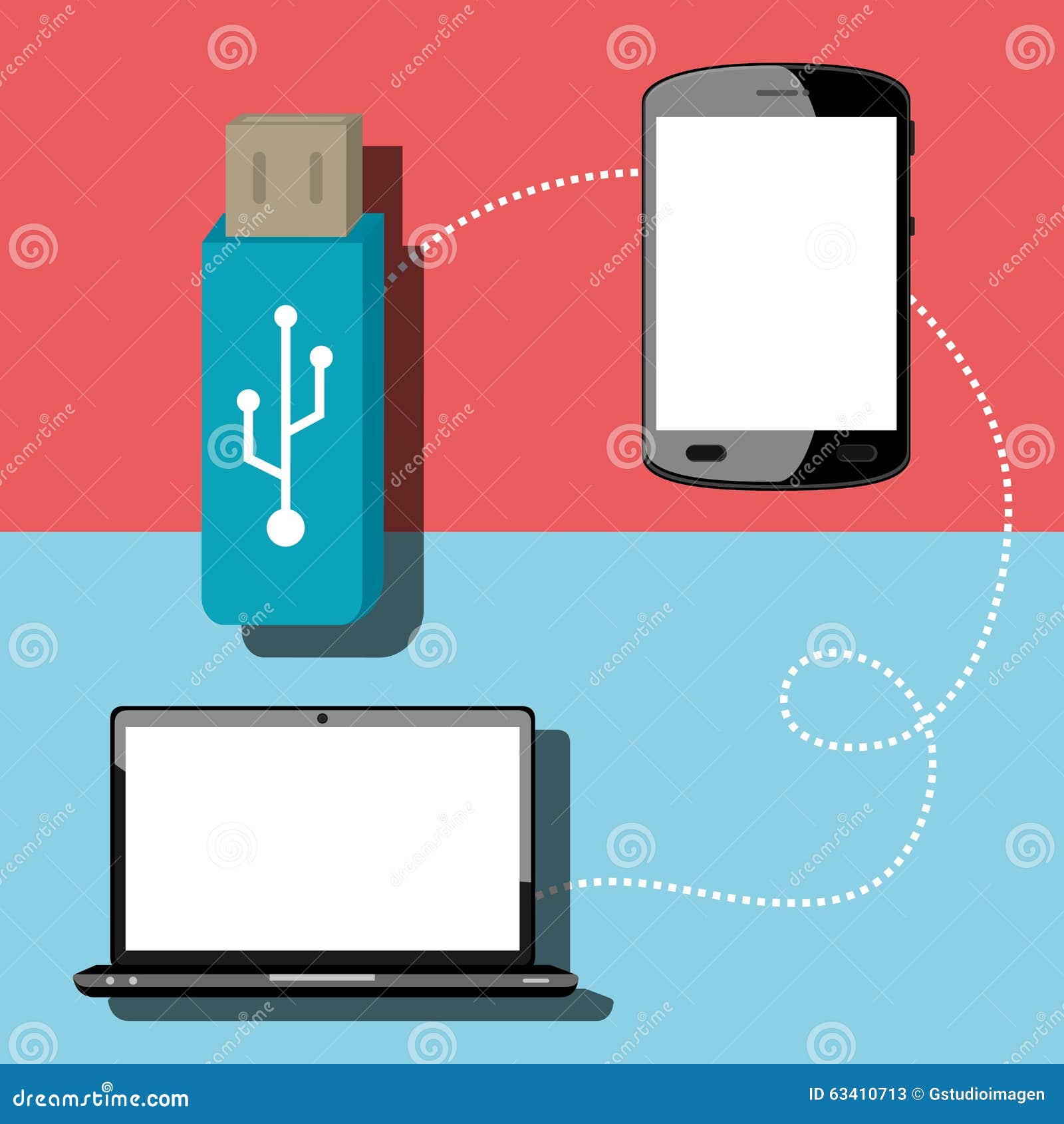 Universal Serial Bus stock illustration. Illustration of memory - 63410713