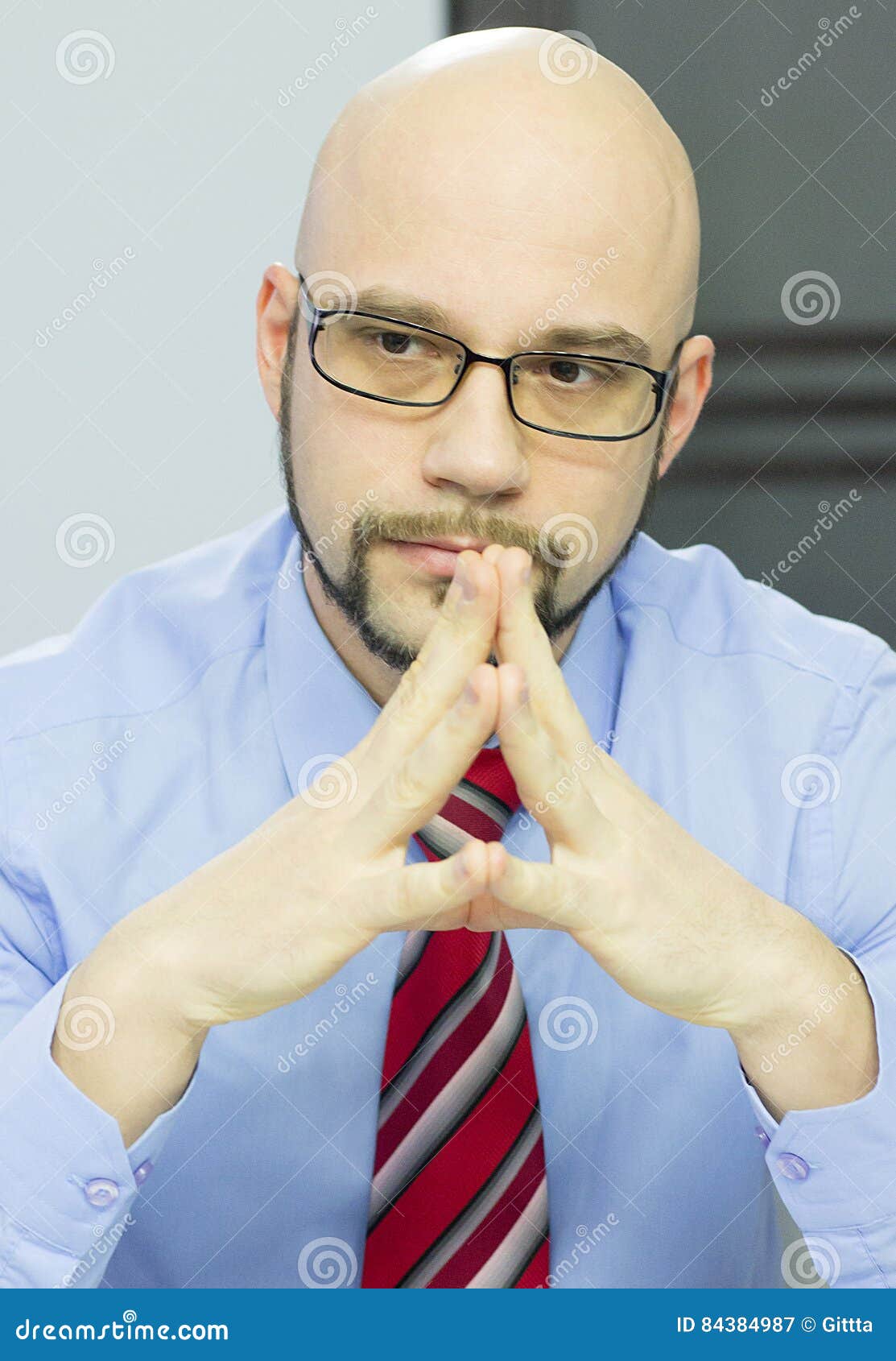 Universal Sign of Thinking Deeply Stock Image - Image of gesturing ...