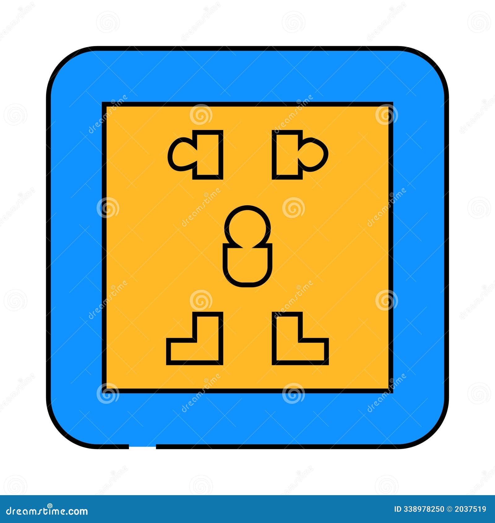 Socket Power Icon. Electric Plug Symbol. 110v, 220v, 380v Voltage ...