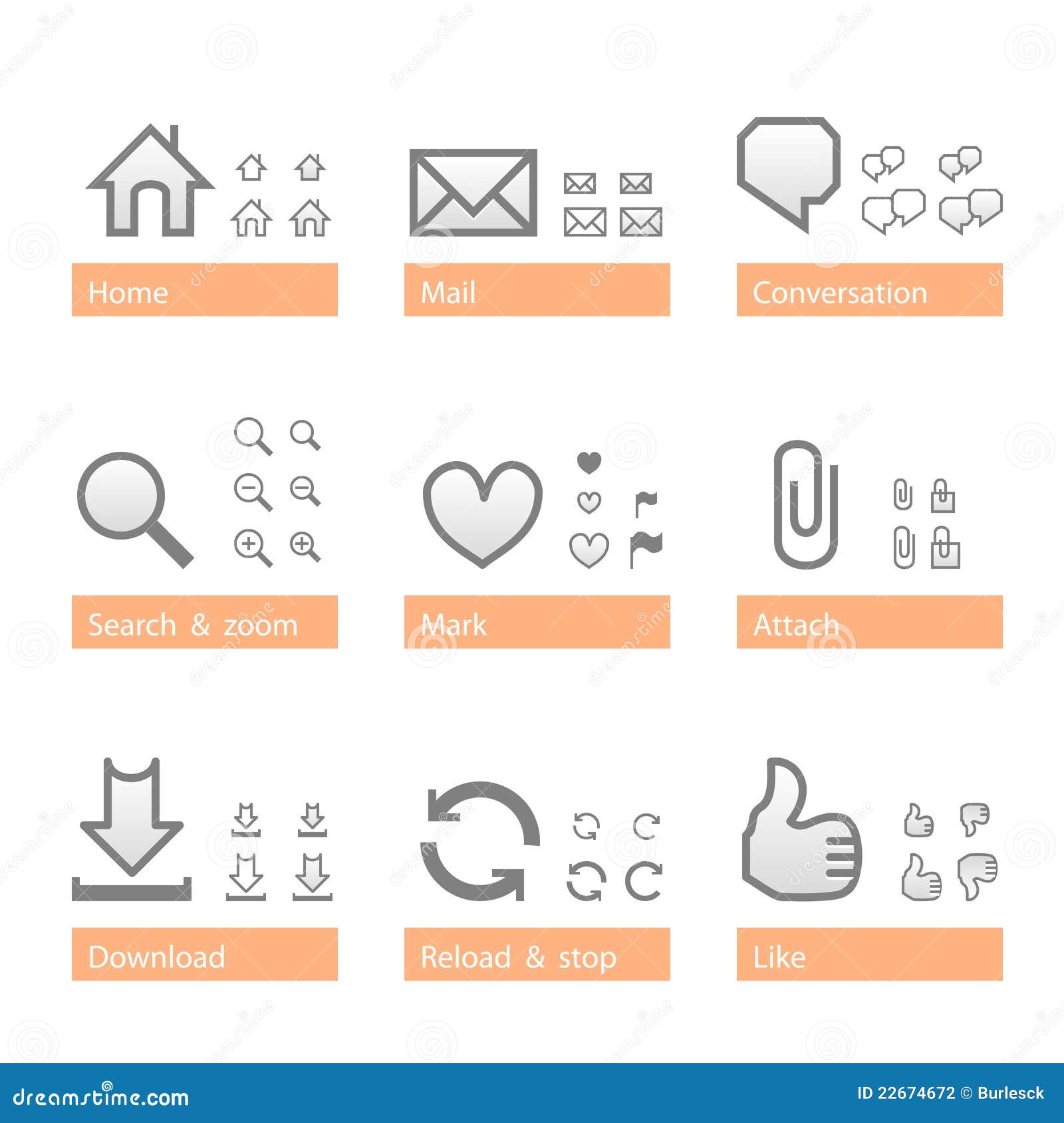 Universal Software Icon Set. Web Part Stock Vector - Illustration of ...