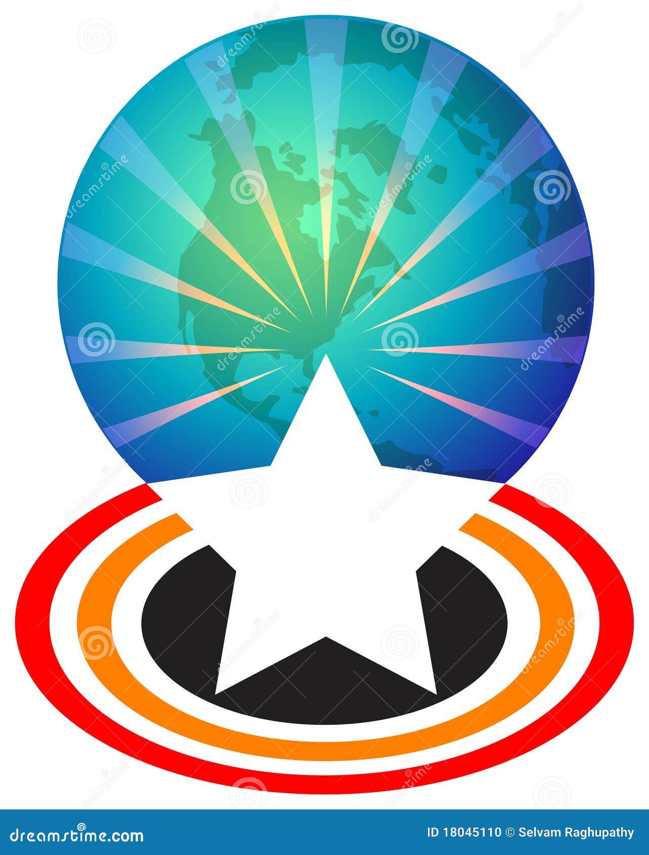 Universal star stock vector. Illustration of earth, glare - 18045110