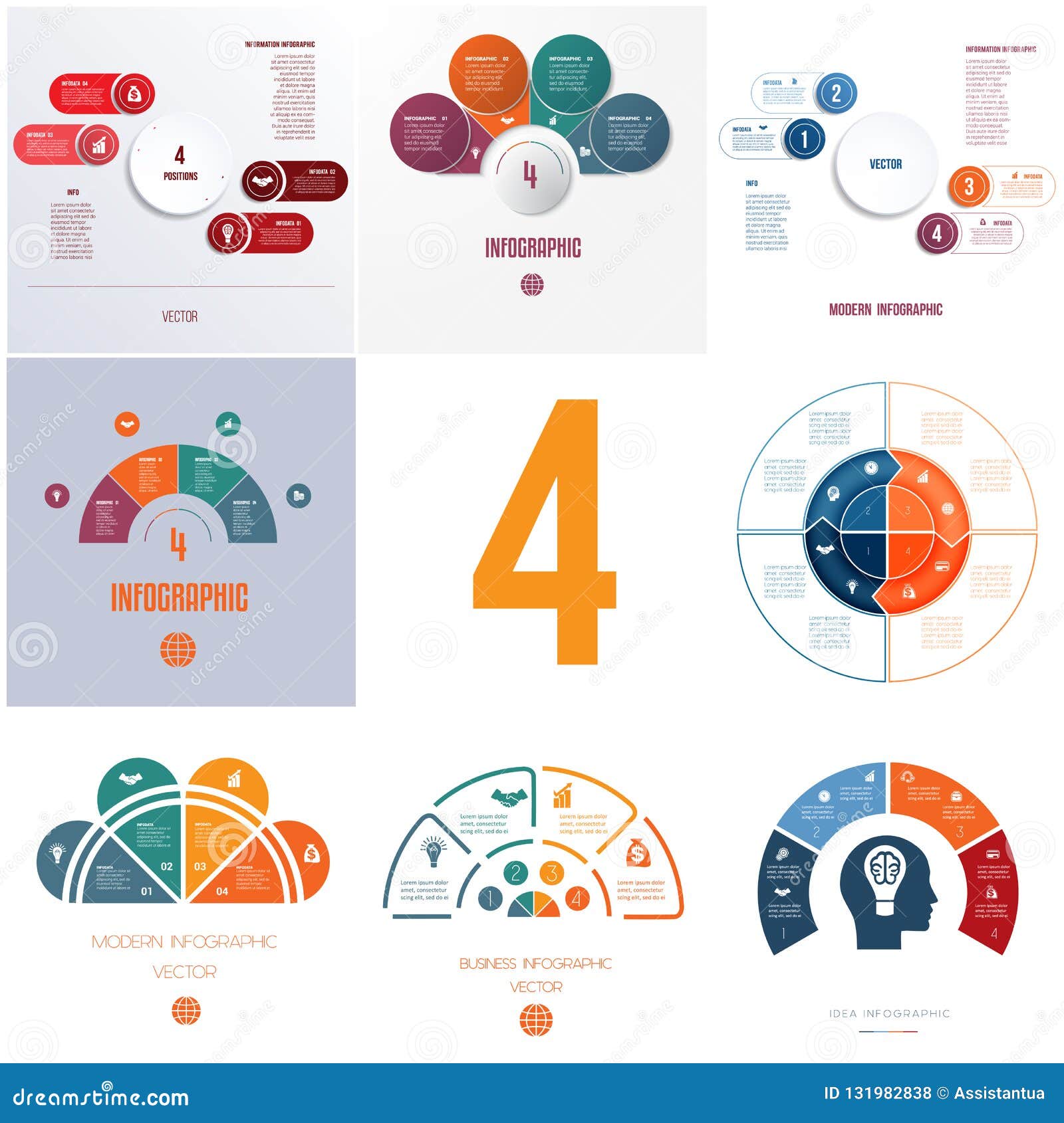 Universal Templates Elements Infographics Conceptual Cyclic Processes ...