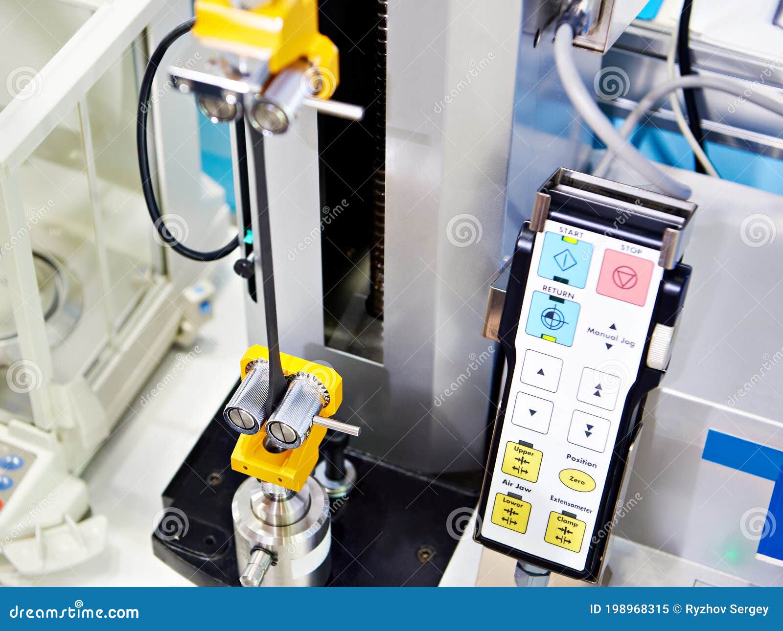 Universal testing machine stock image. Image of industrial - 198968315