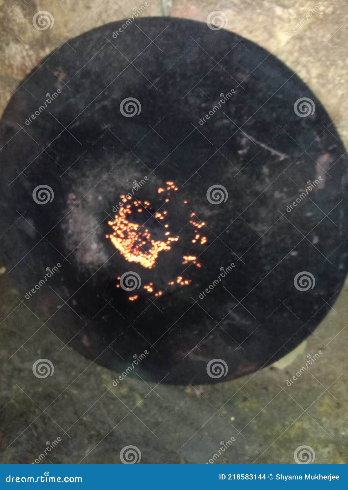 Universal Texture on a Frying Pan Stock Photo - Image of earth, orange ...
