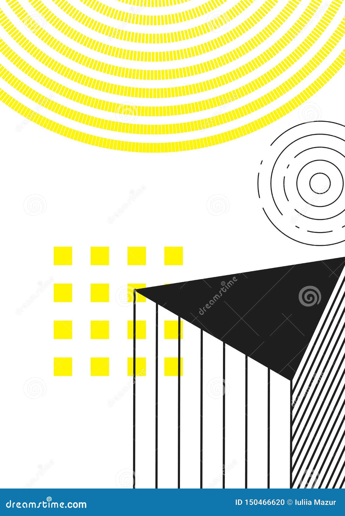 Poster with Bright Bold Geometric Elements Stock Vector - Illustration ...