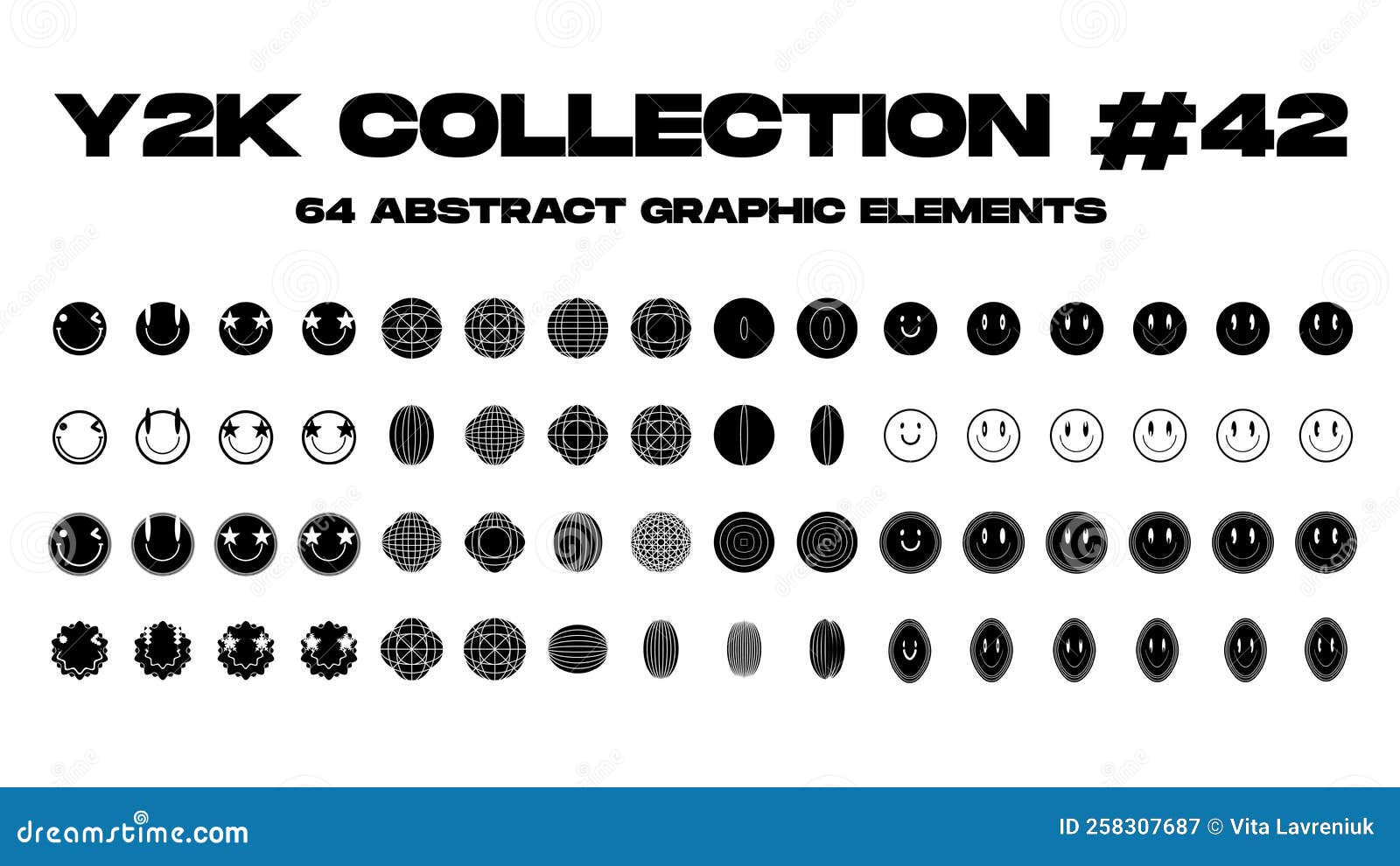 Universal Trendy Geometric Shapes Set Juxtaposed with Bright Bold ...