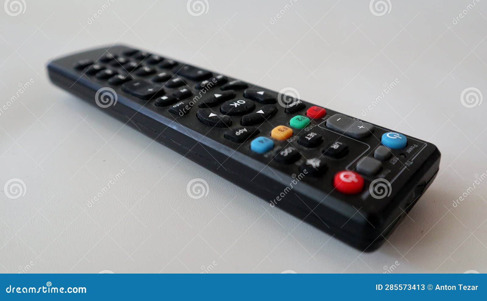 Universal TV Remote Cut Out on White Stock Image - Image of navigation ...