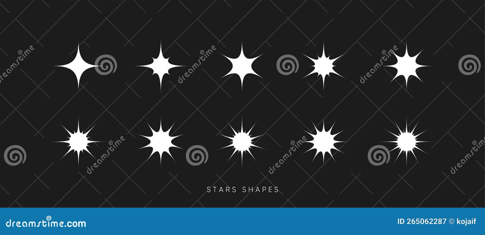 Universal Vector Star Shapes Set. Collection Geometric Basic Stars ...