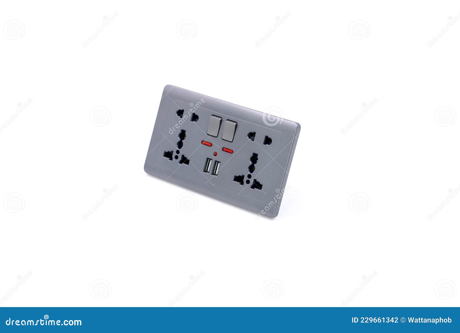 Universal Wall Outlet AC Power Plug with USB 5.0V DC Output Socket ...