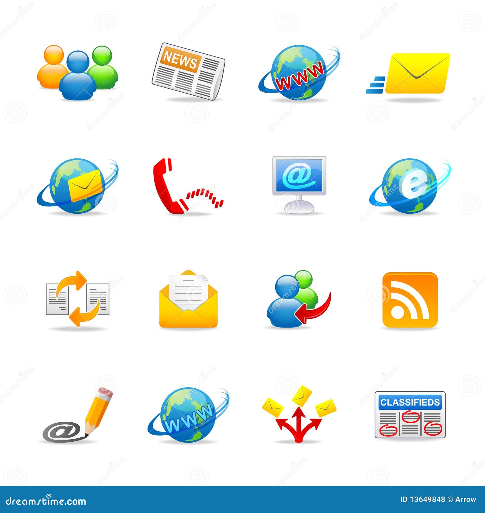 Universal Web icons 3 stock illustration. Illustration of monitor ...