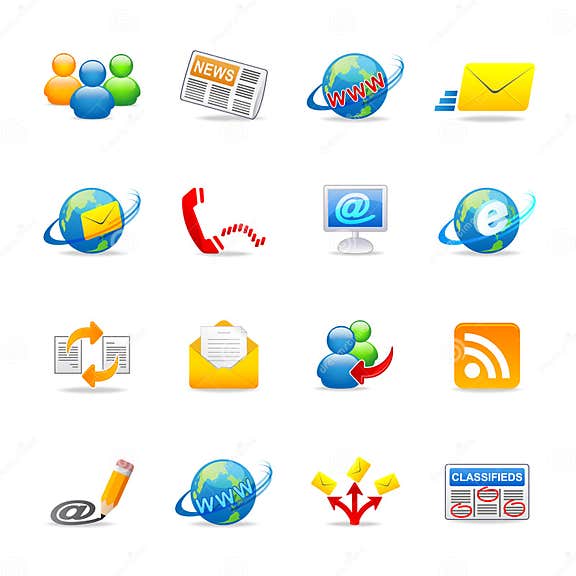 Universal Web icons 3 stock illustration. Illustration of monitor ...