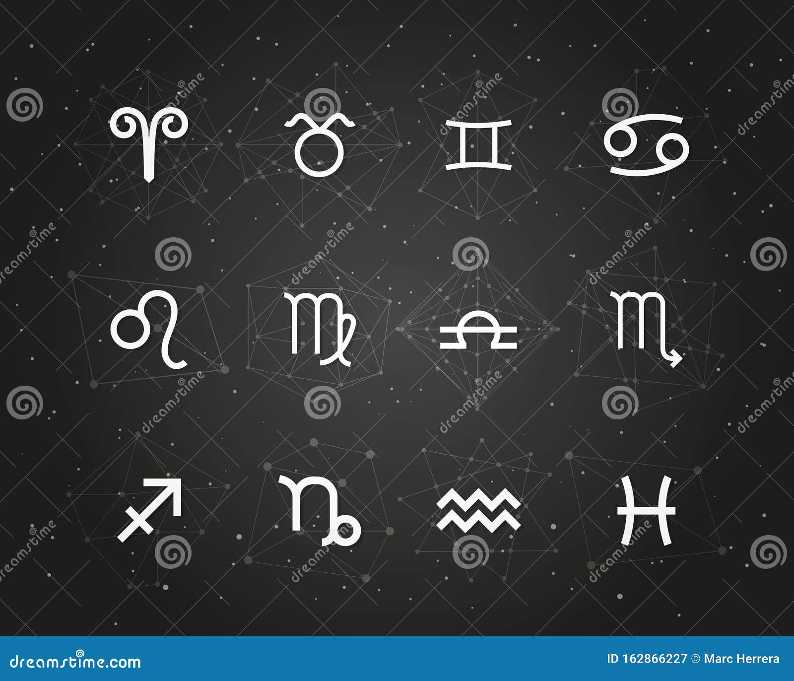 Universal Zodiac Sign Vector Set Stock Illustration - Illustration of ...
