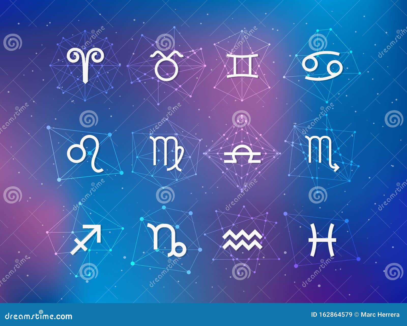 Universal Zodiac Sign Vector Set Stock Vector - Illustration of lock ...