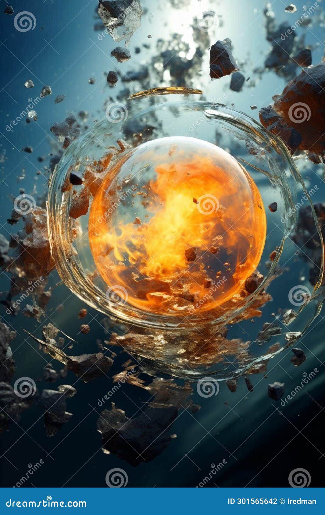 The Universe is Born from an Explosion Stock Illustration ...