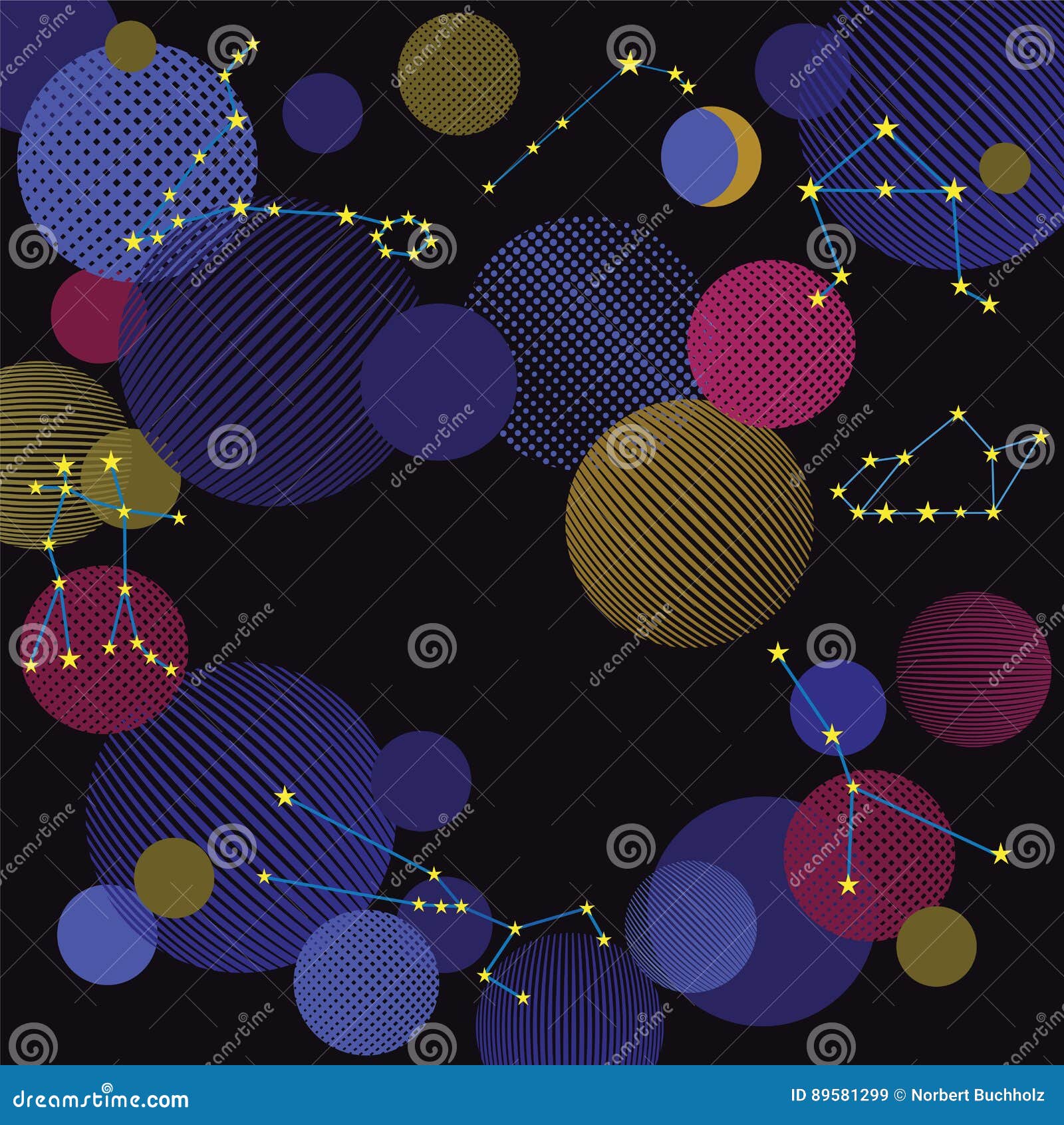 Universe, Cosmos and Planets Stock Vector - Illustration of cosmos ...