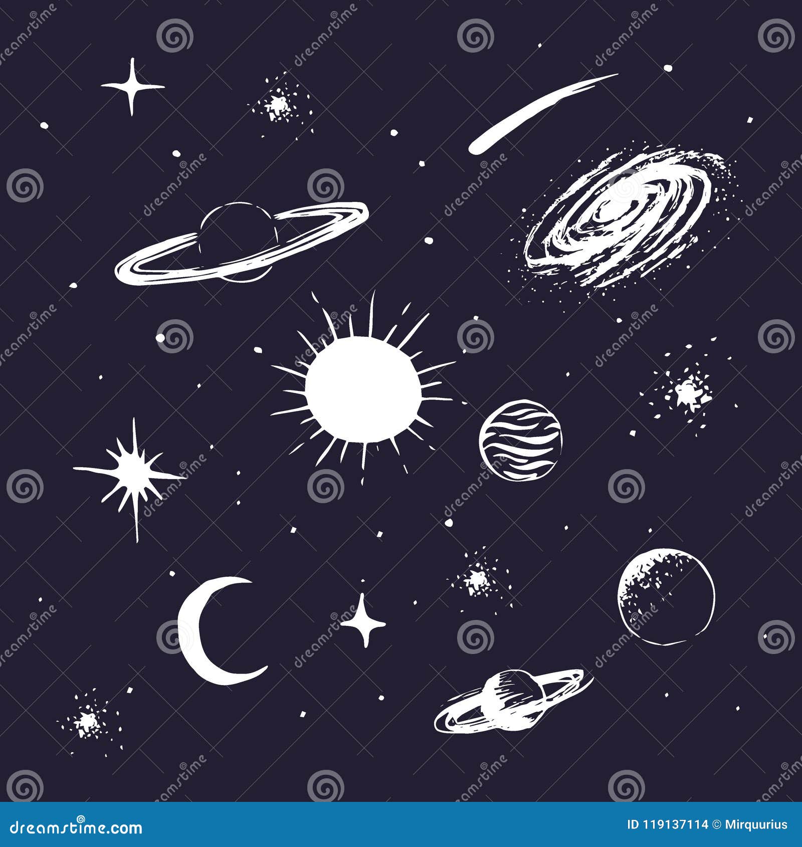 Universe elements stock vector. Illustration of design - 119137114