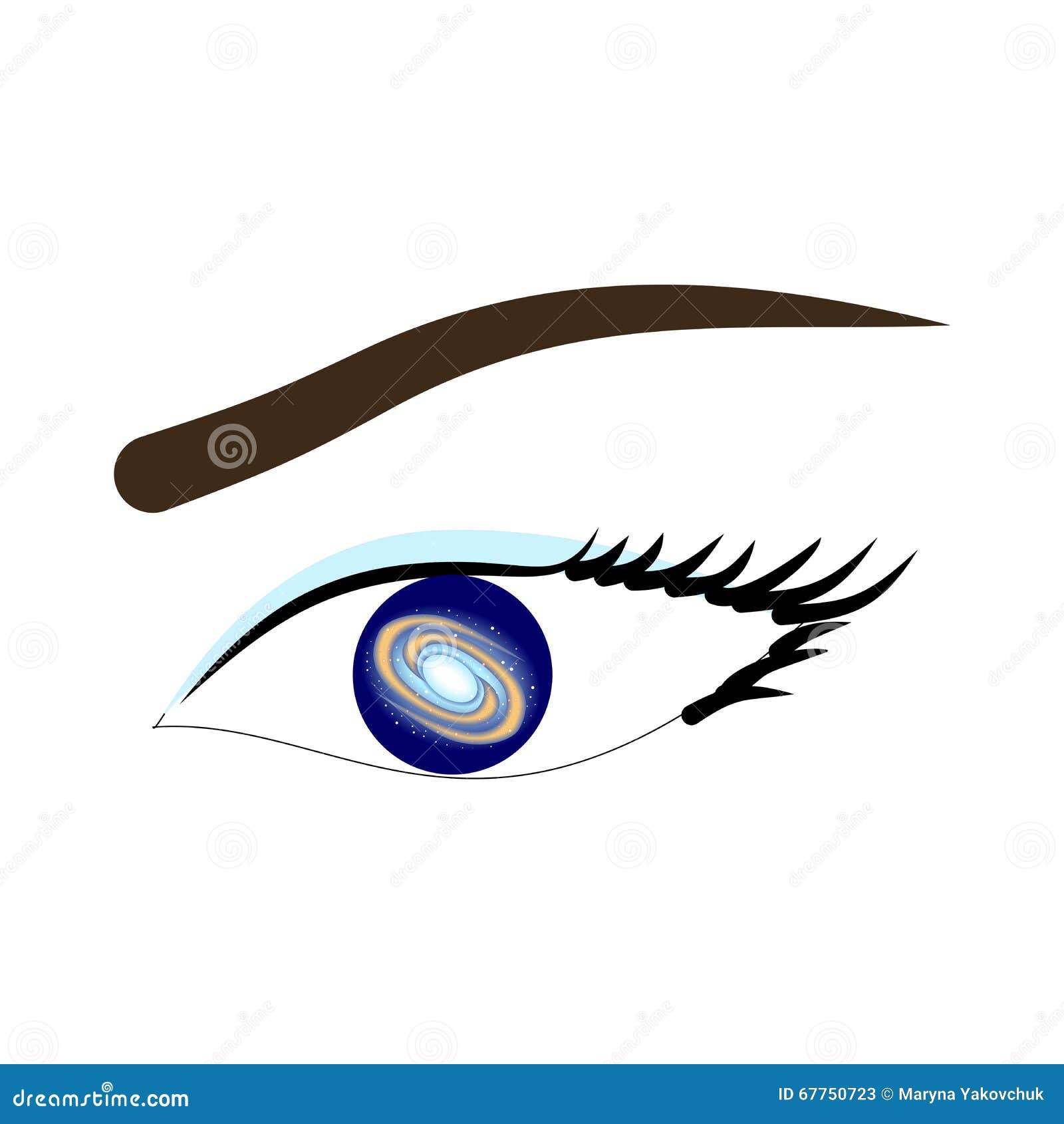 The universe eye stock vector. Illustration of cosmos - 67750723