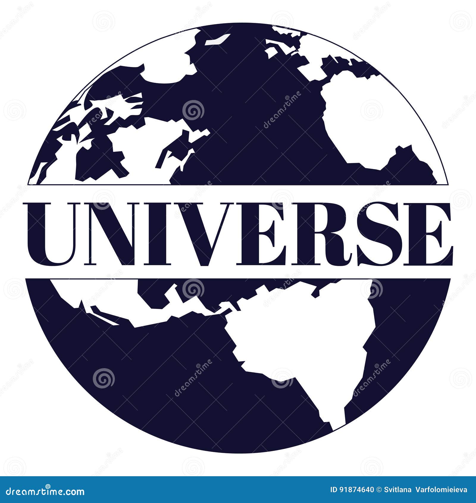Universe Flat Vector Illustration Stock Vector - Illustration of black ...