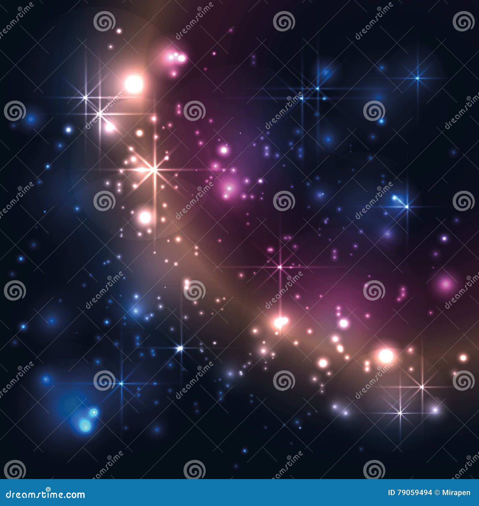 Universe, Galaxy with Stars, Abstract Vector Stock Vector ...