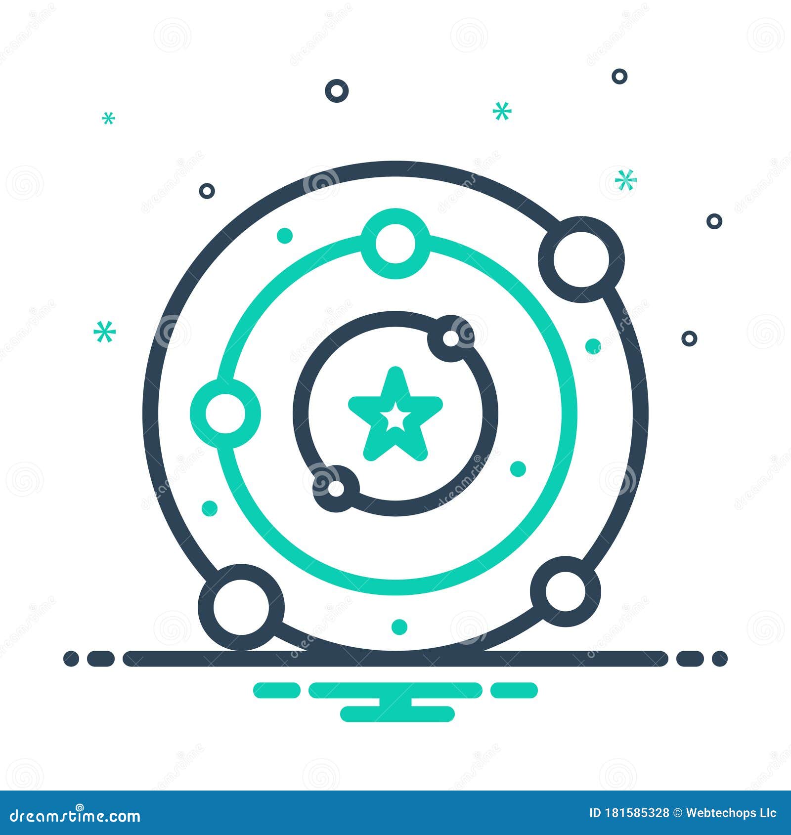 Mix Icon for Universe, Cosmos and Totality Stock Vector - Illustration ...