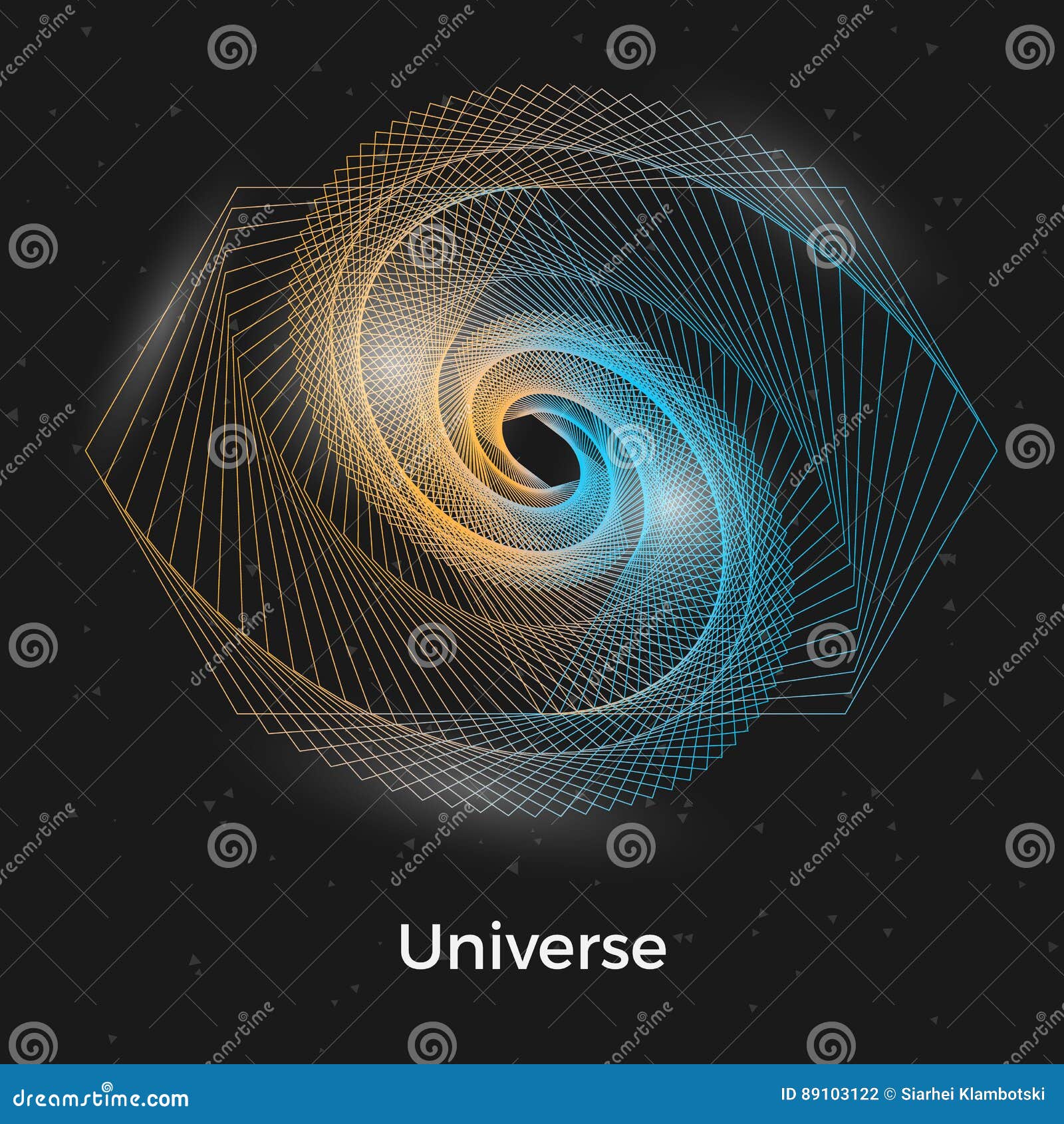 Universe linear concept stock vector. Illustration of galaxy - 89103122