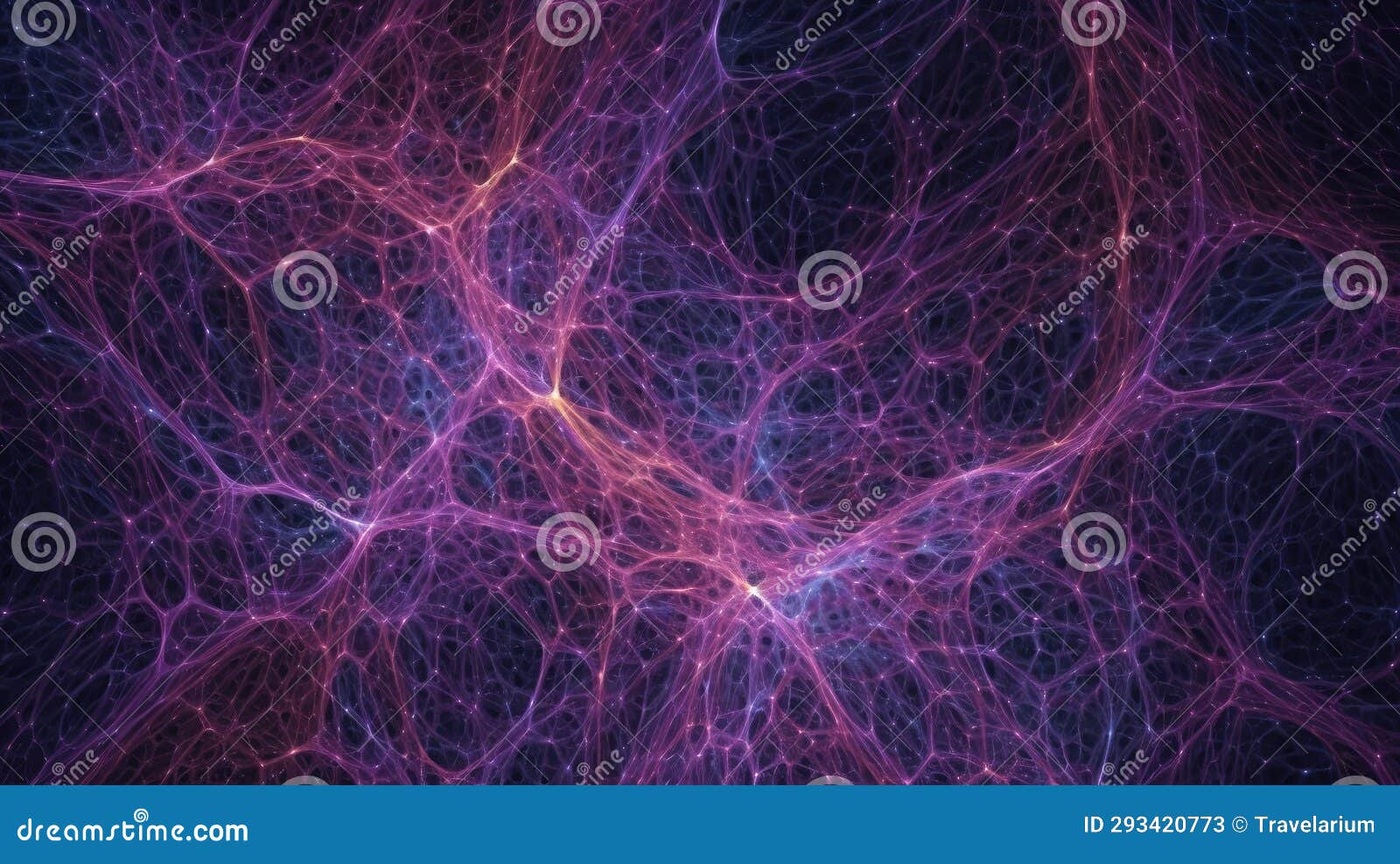 Universe Map Illustration of Matter Distribution in Space, Purple ...