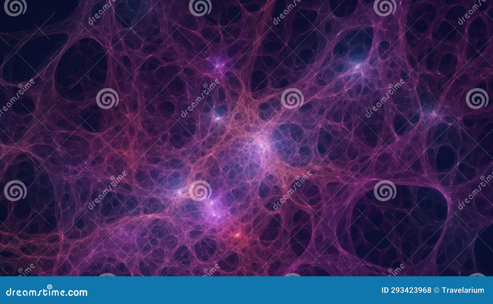 Universe Map Illustration of Matter Distribution in Space, Purple ...