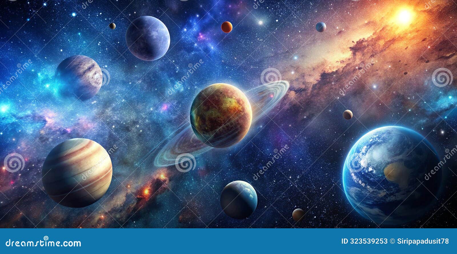 Universe Planets and Galaxy Outer Space Solar System Wallpaper ...