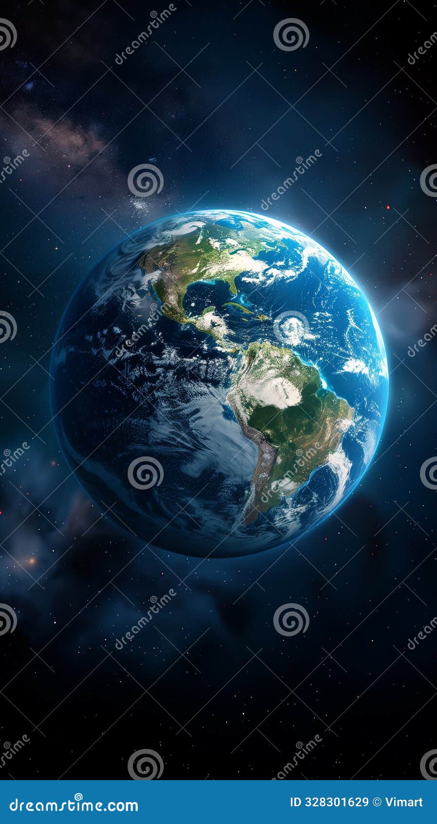 The Universe S Vast Expanse. Earth Gliding through Space Stock Image ...