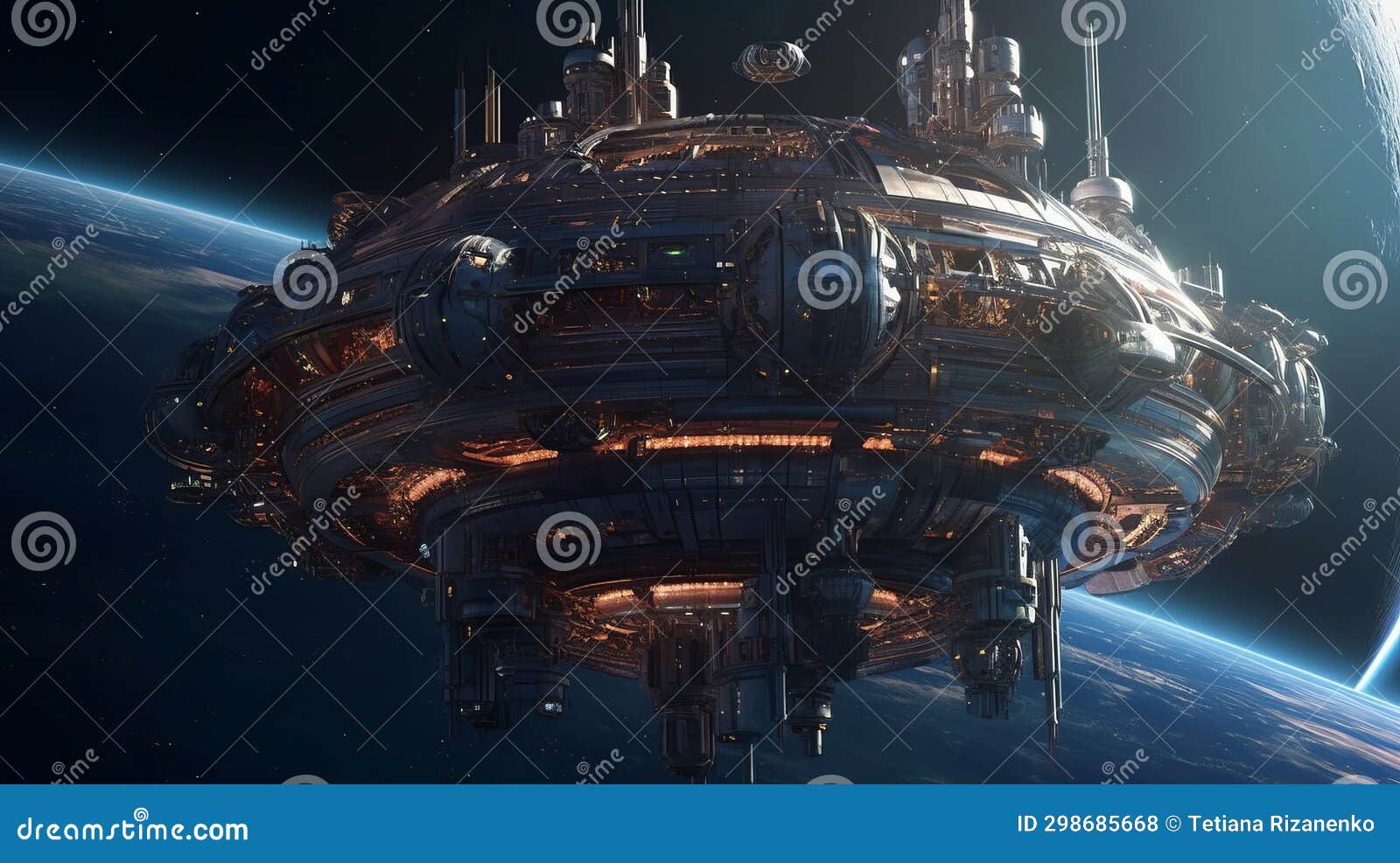 Huge Spaceship Royalty-Free Stock Photography | CartoonDealer.com #76977659