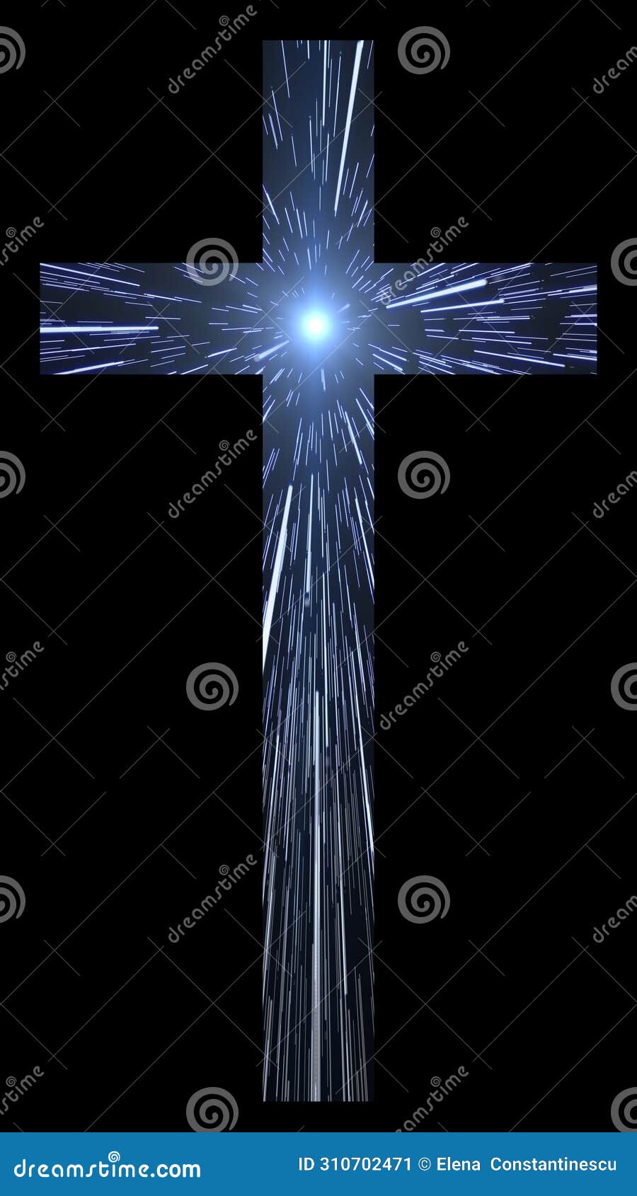 Divine Cross Symbolizing Jesus Christ S Resurrection On Golgotha Hill ...