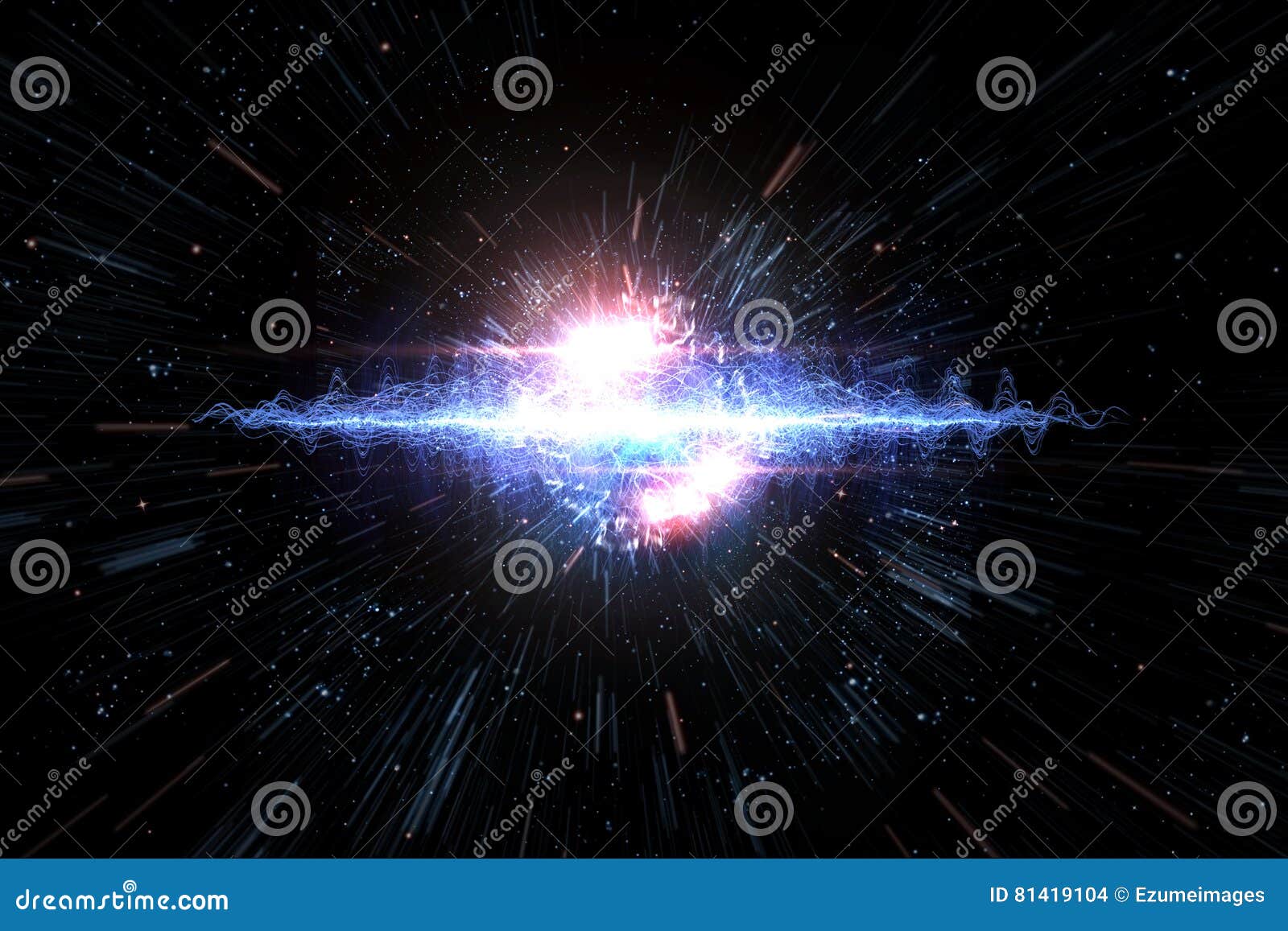Universe Starscape Explosion 3D Illustration Stock Illustration ...
