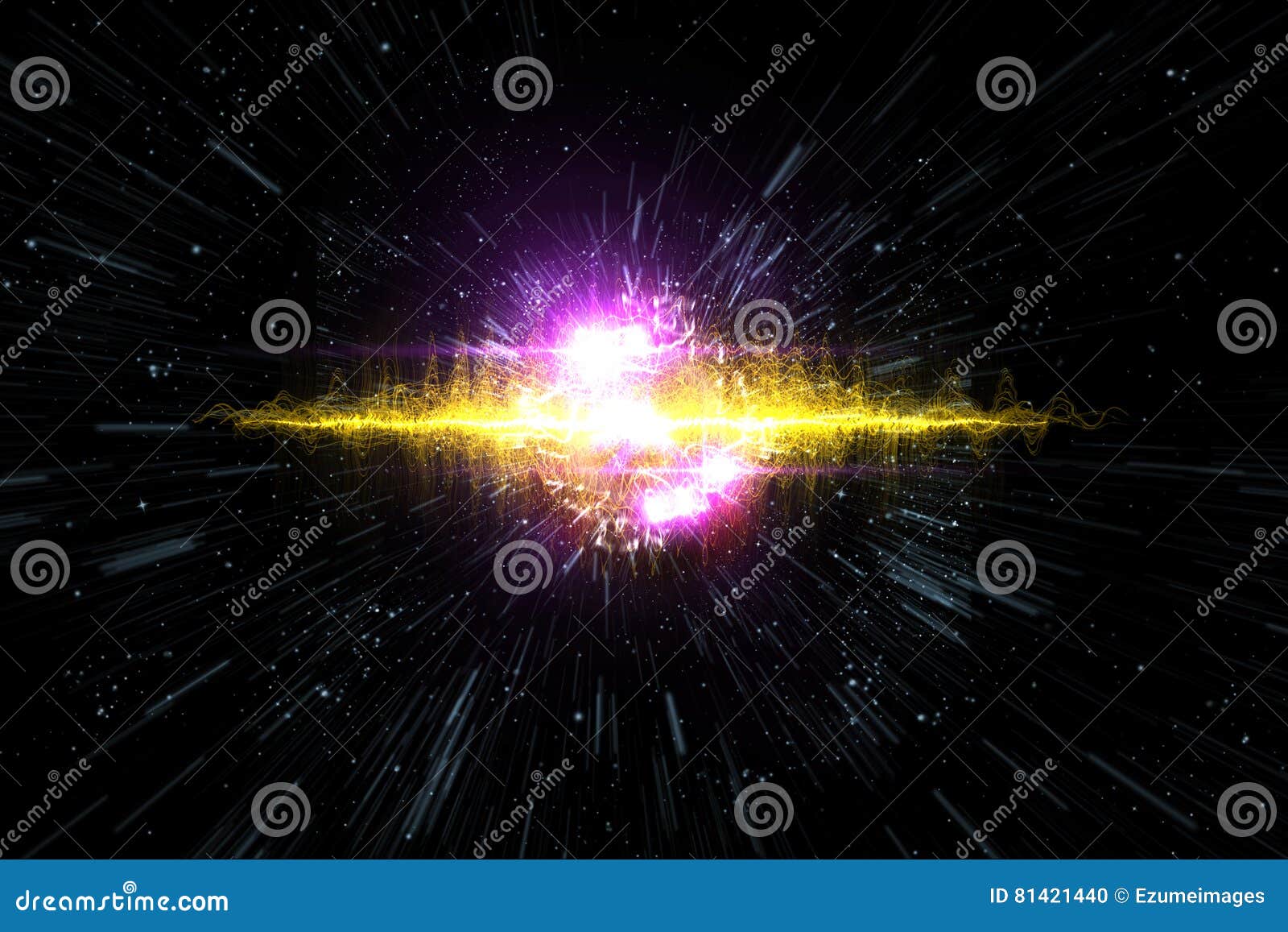 Universe Starscape Explosion 3D Illustration Stock Illustration ...