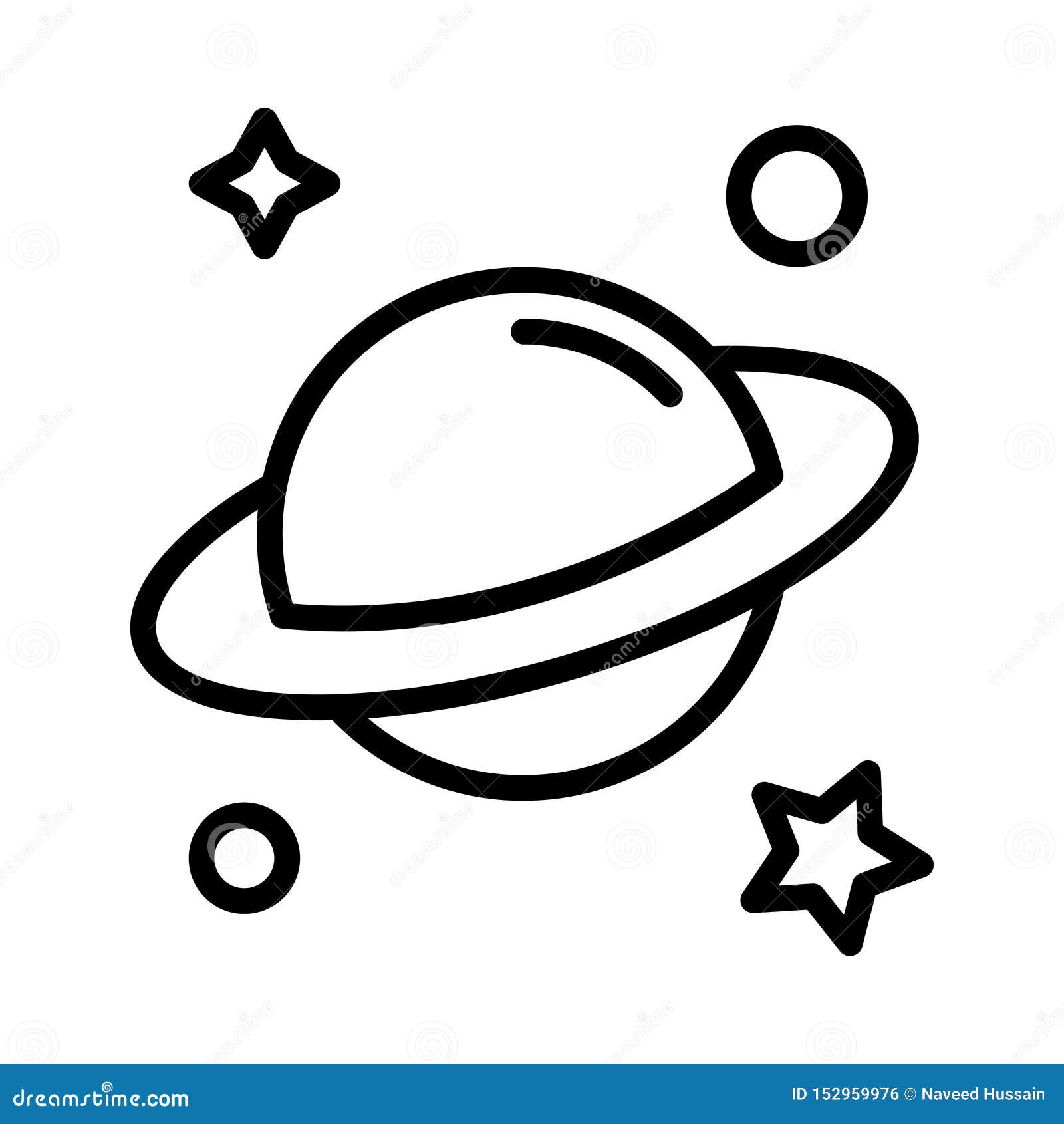 Universe Thin Line Vector Icon Stock Vector - Illustration of clean ...