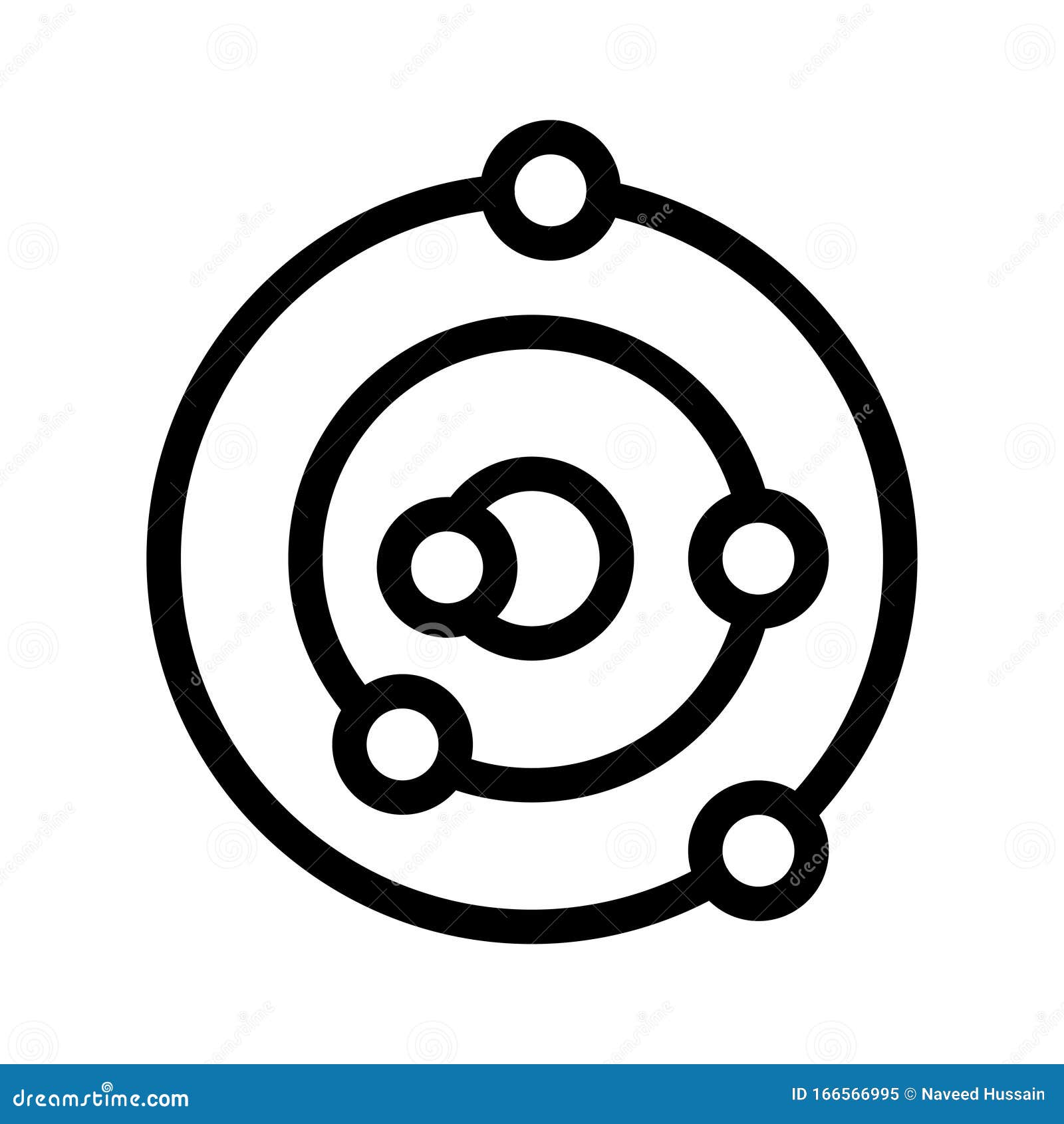 Universe Vector Thin Line Icon Stock Illustration - Illustration of ...