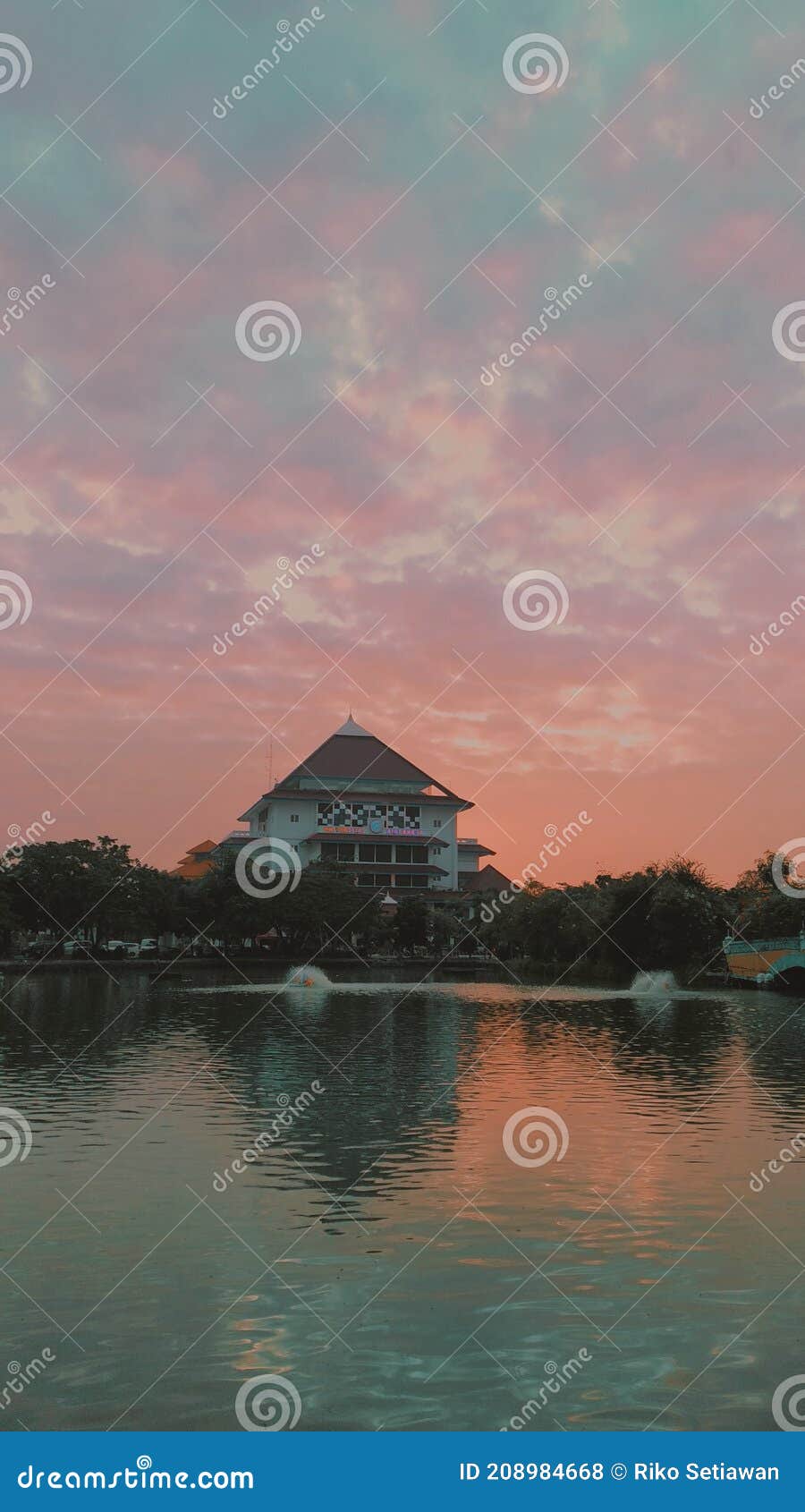 Universitas Airlangga from Lake& X27;s Point of View Stock Photo ...
