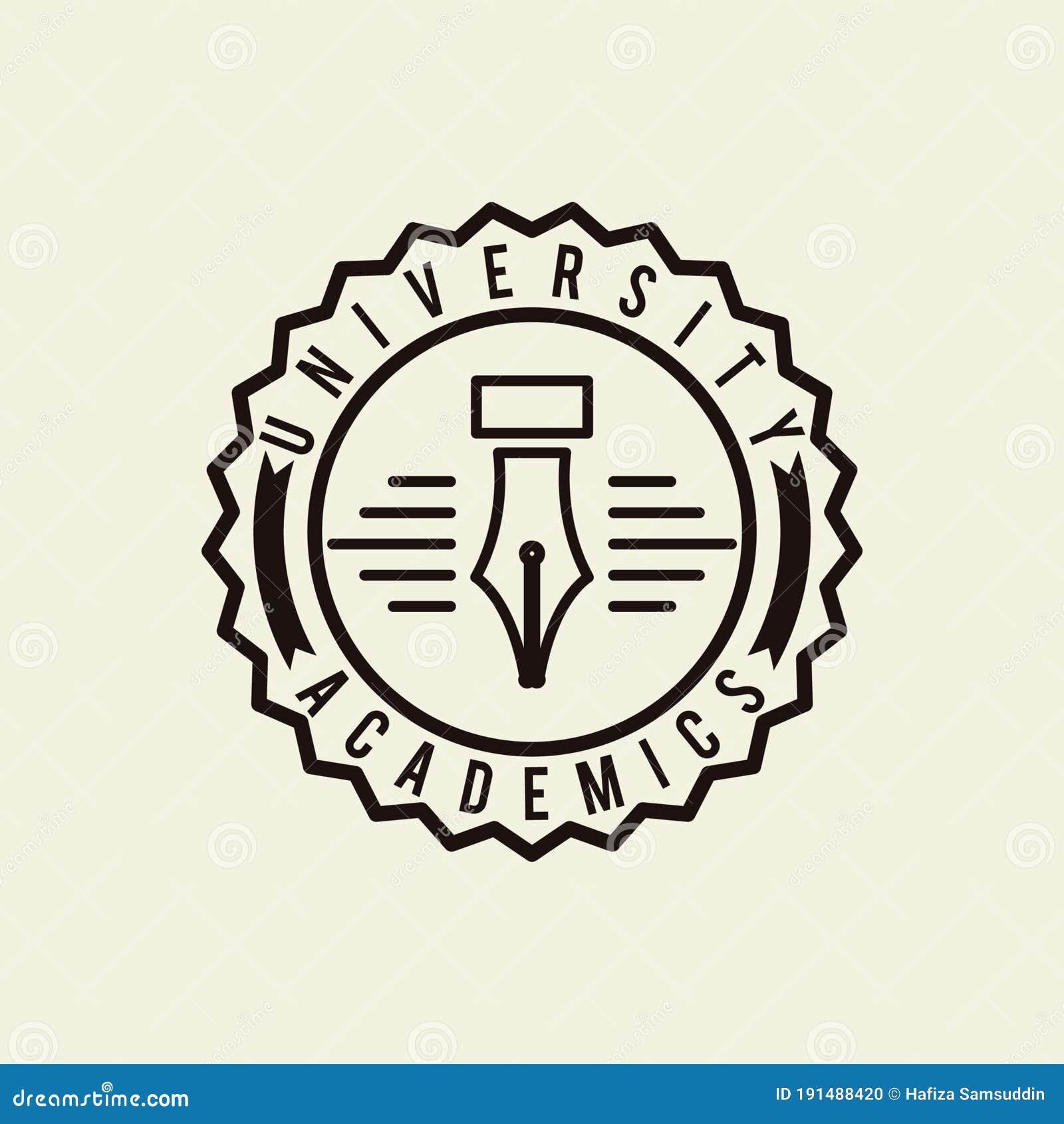 University Academics Logo Element. Vector Illustration Decorative ...