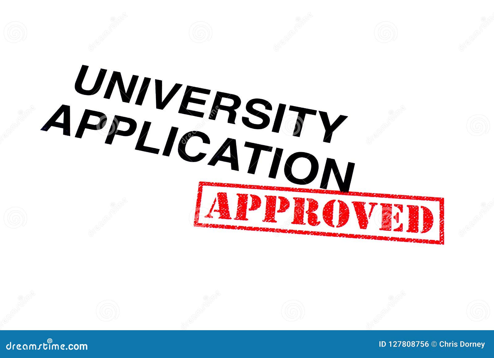 University Application Approved Stock Photo - Image of heading ...