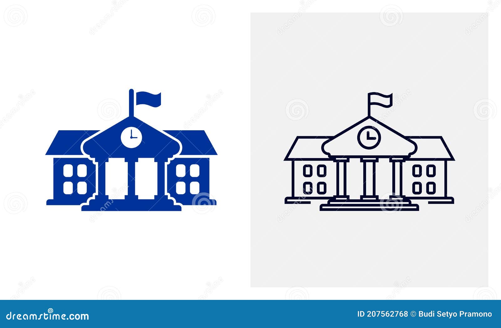 University Building Icon Logo Vector Template, Education Icon Concepts ...