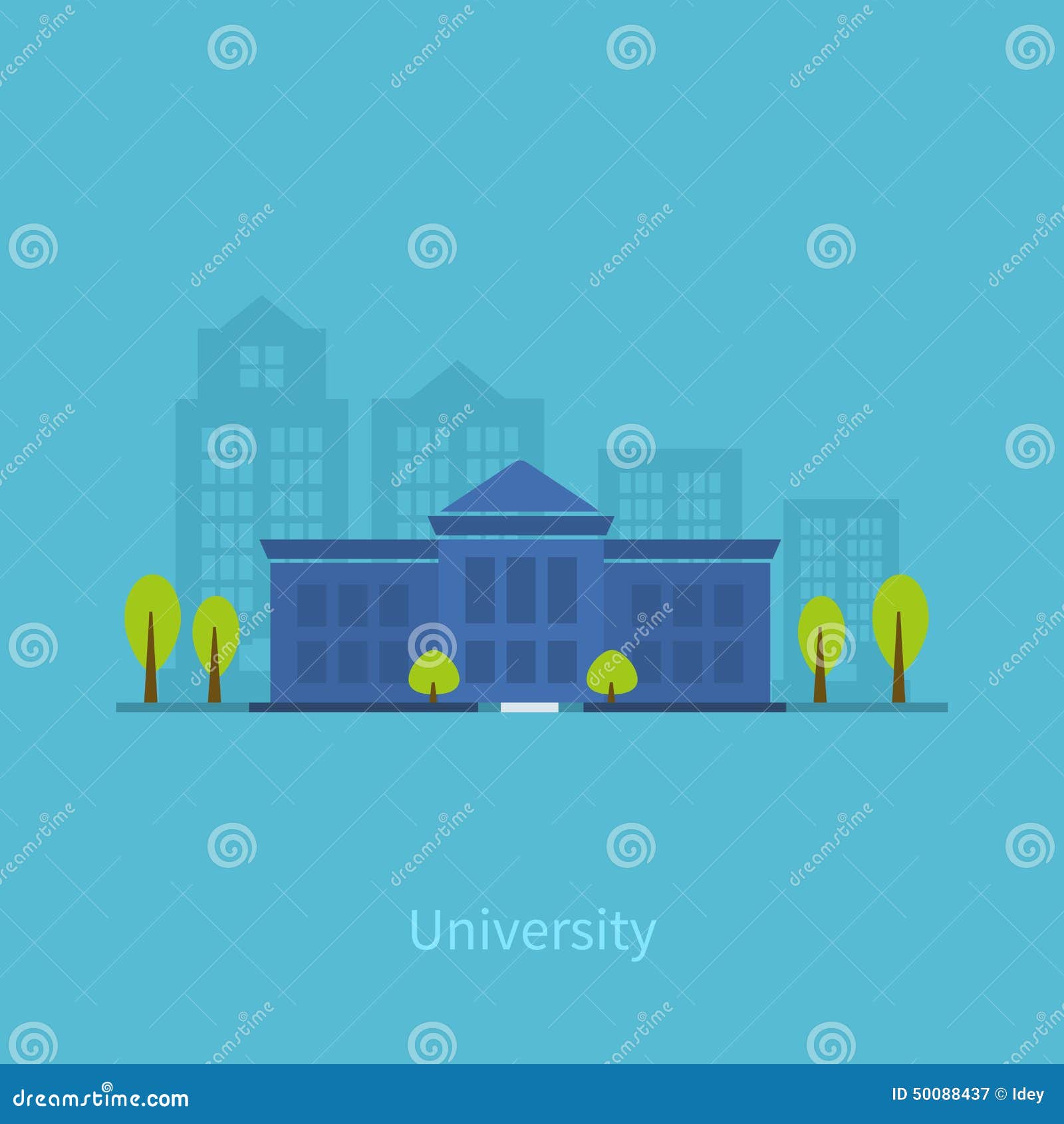 University Building Icon Cartoon Vector | CartoonDealer.com #50088433