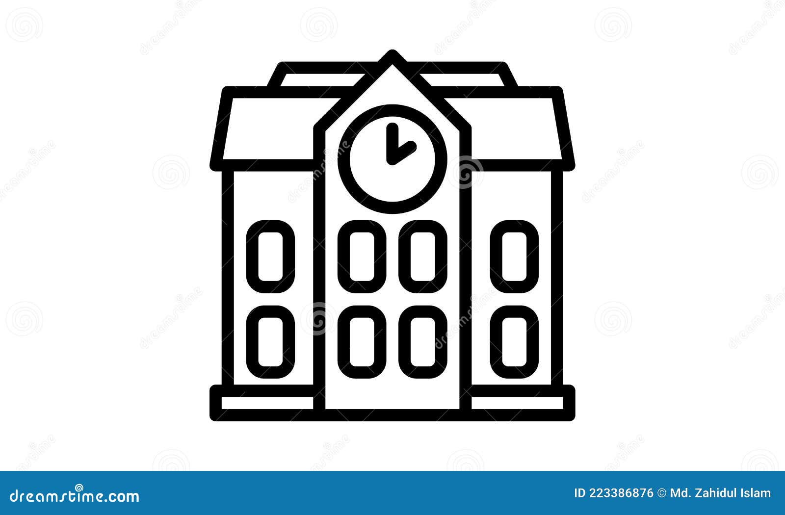 University Building Icon Simple Style Vector Image Stock Vector ...